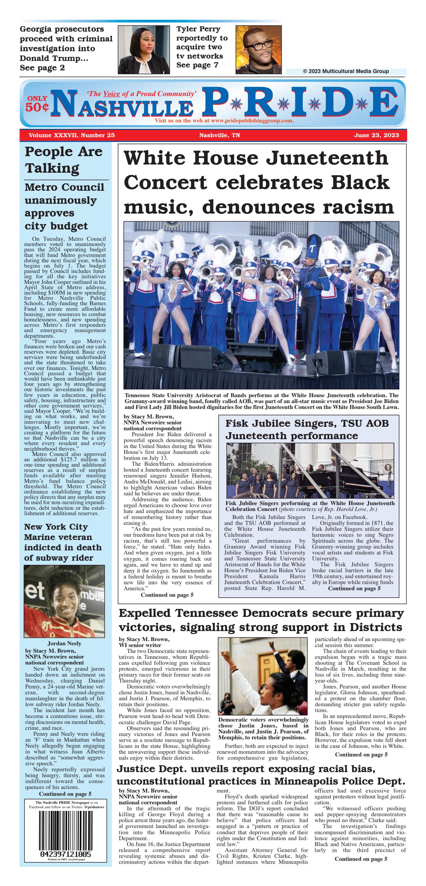 Nashville PRIDE June 23, 2023 by Nashville Pride Newspaper - Issuu