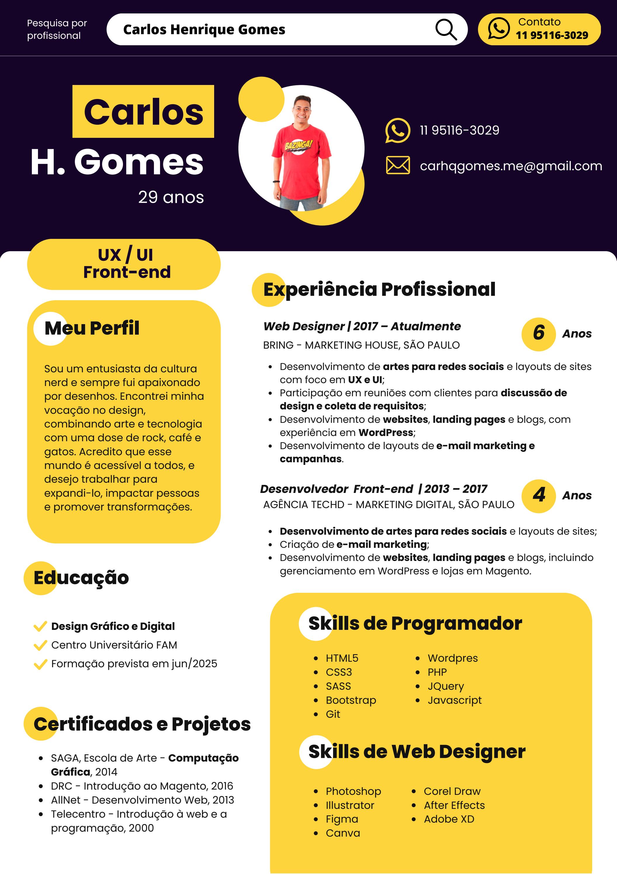 CV - Carlos Henrique Gomes by carlos-h-gomes - Issuu