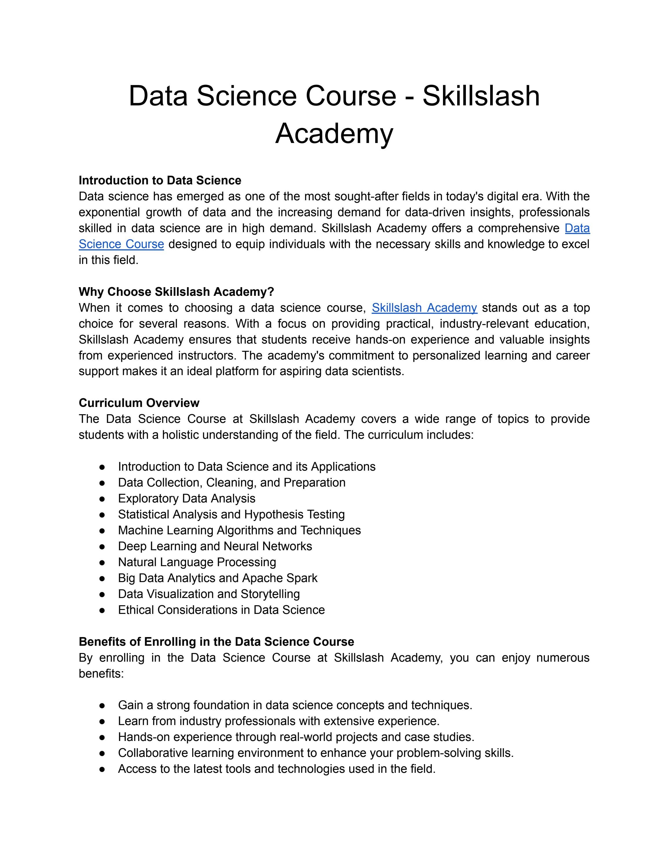 Best Data Science Course in 2023 - Skillslash by Pradeep Gouri - Issuu