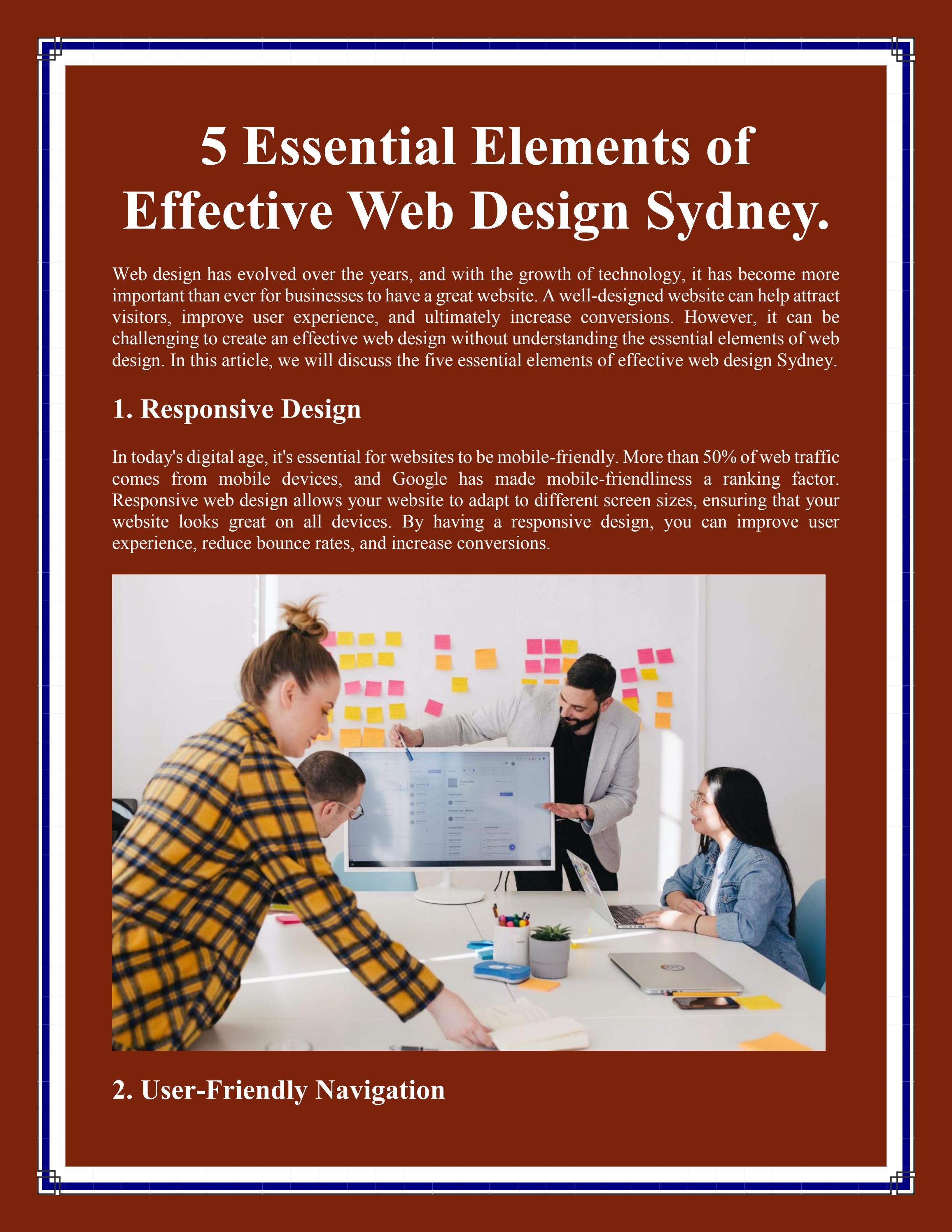 5 Essential Elements of Effective Web Design Sydney. by the-ad-01 - Issuu
