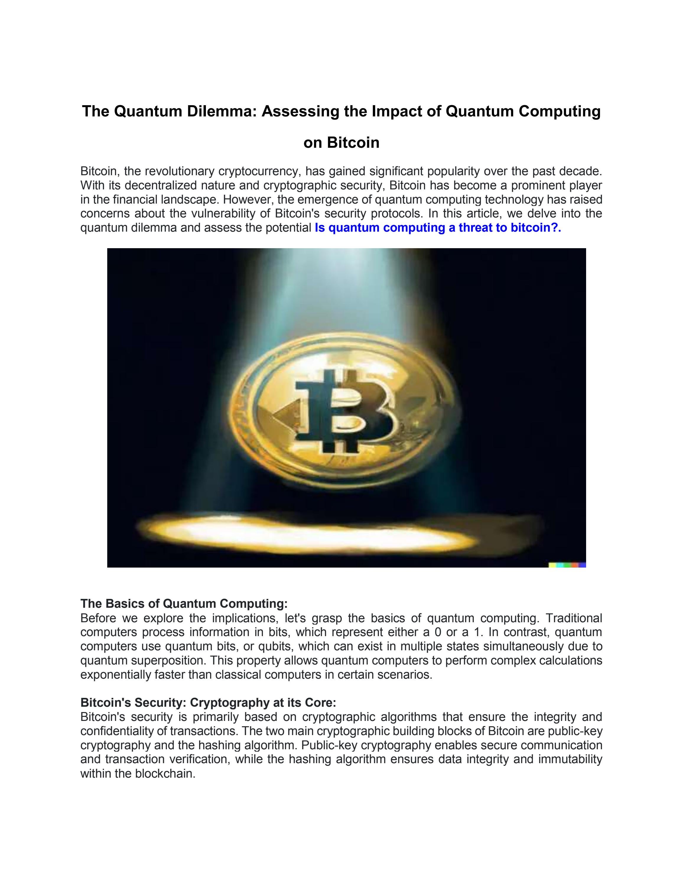 The Quantum Dilemma: Assessing the Impact of Quantum Computing on ...