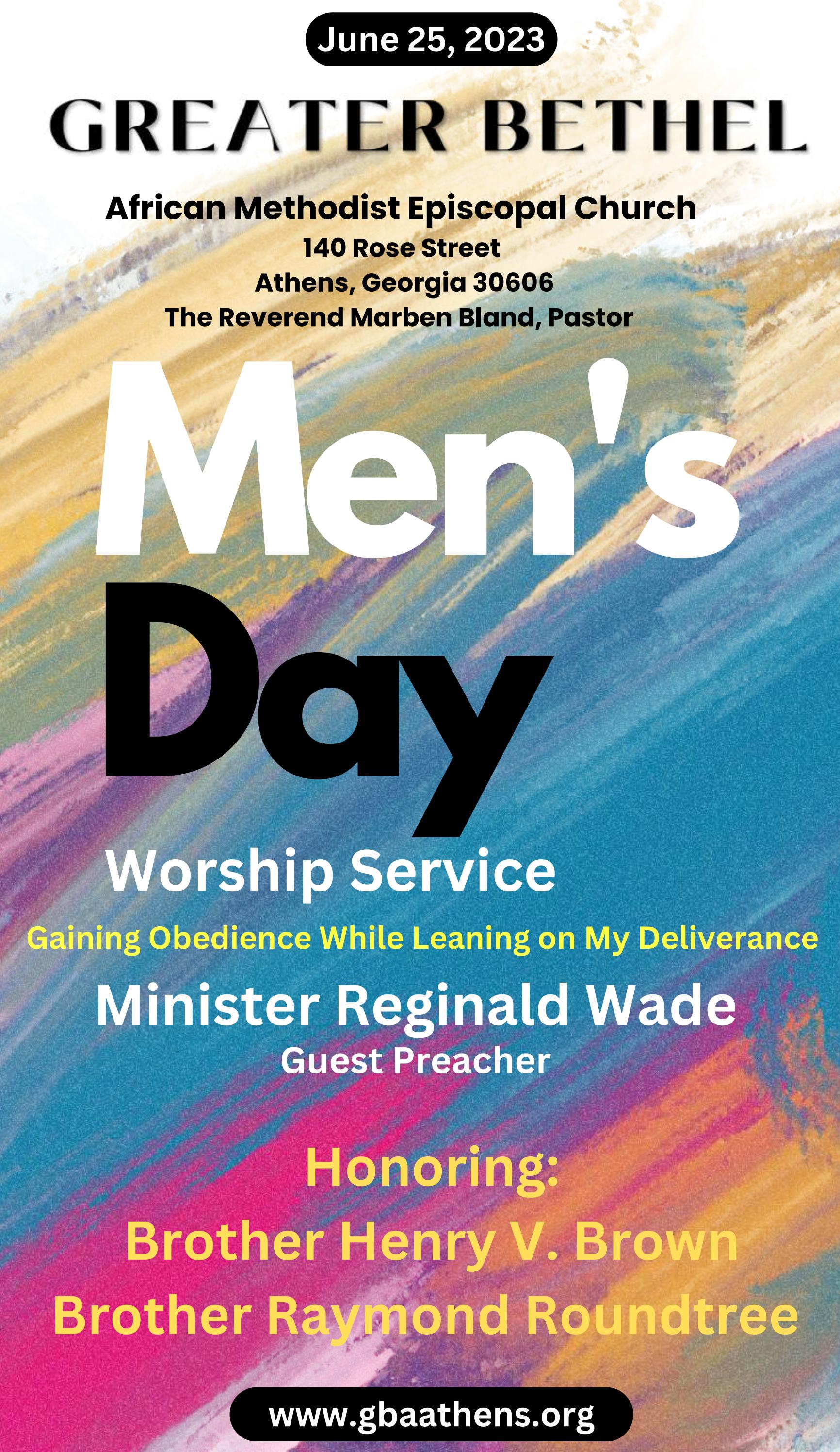 2023 Men's Day Program Final by marbenbland - Issuu