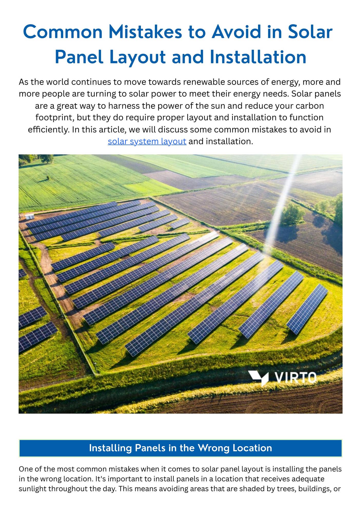 Common Mistakes to Avoid in Solar Panel Layout and Installation by ...