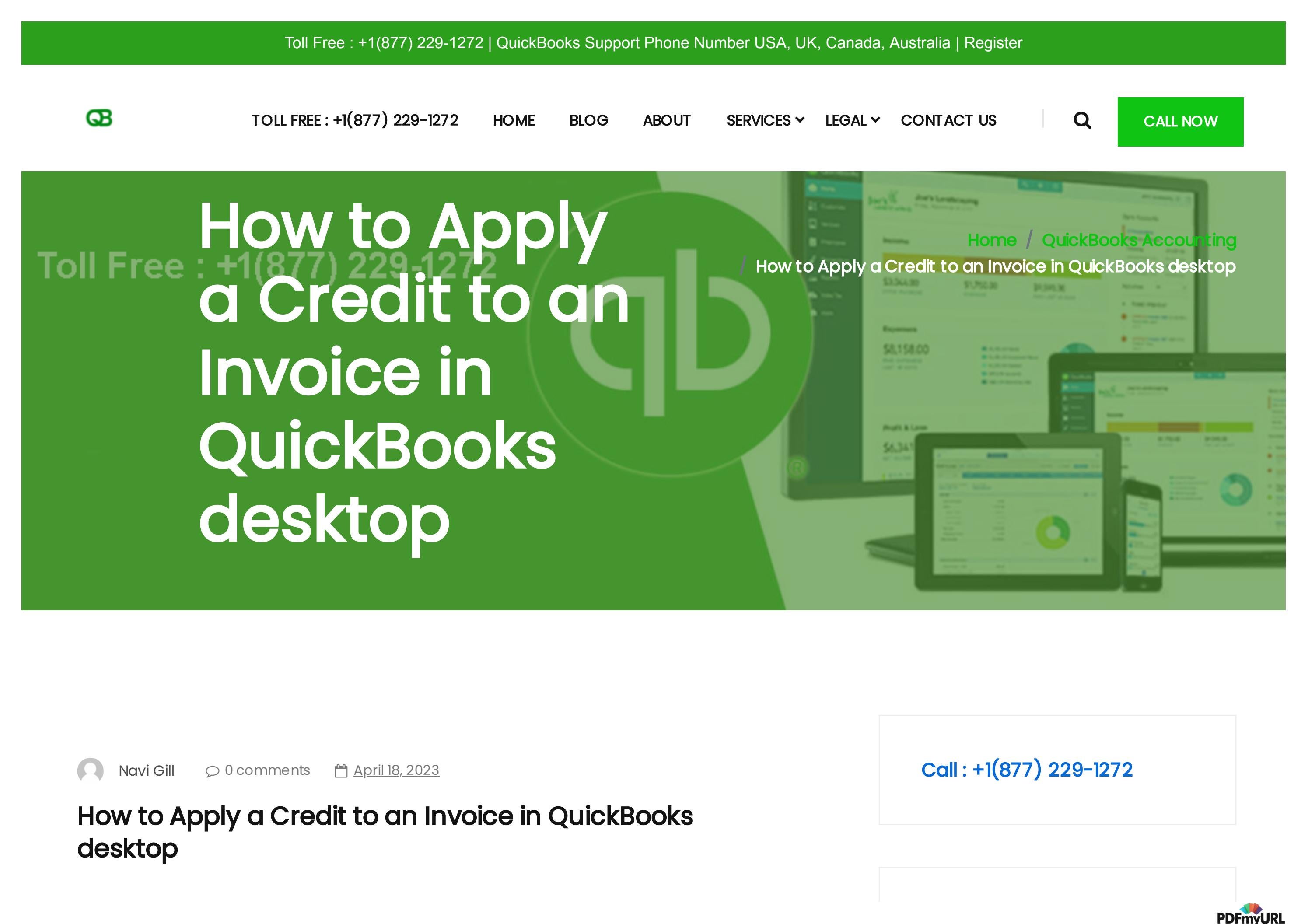 How To Apply A Credit To An Invoice In QuickBooks Desktop 1 877 229