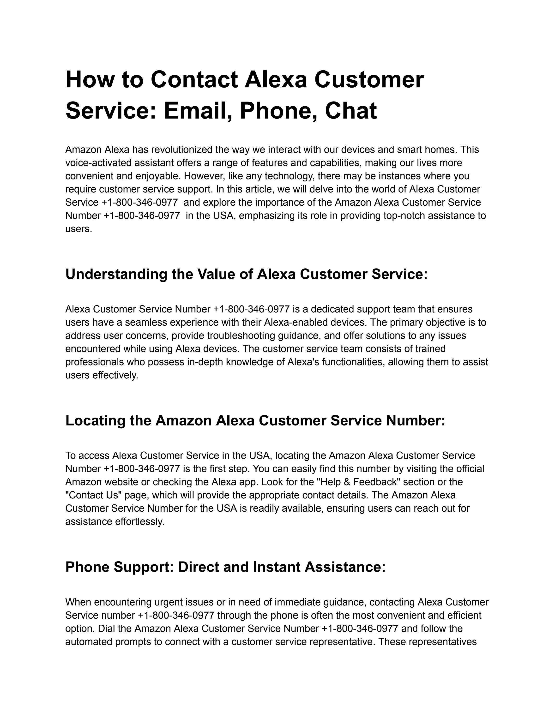 Alexa Customer Service 1 800 346 0977 Number Email Phone Chat By Alexa