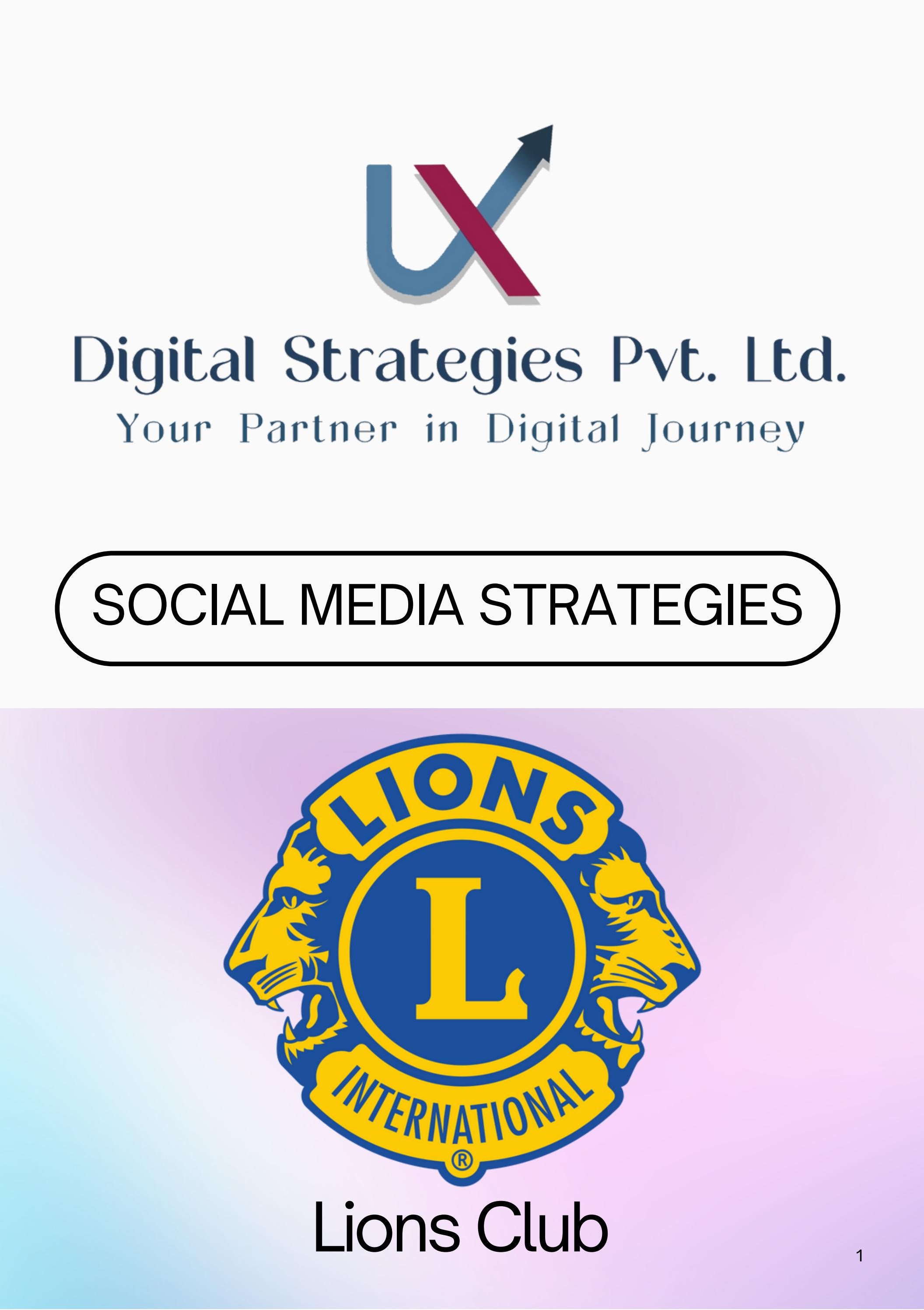Lions Club Social Media Strategies by UX Digital Strategies - Issuu