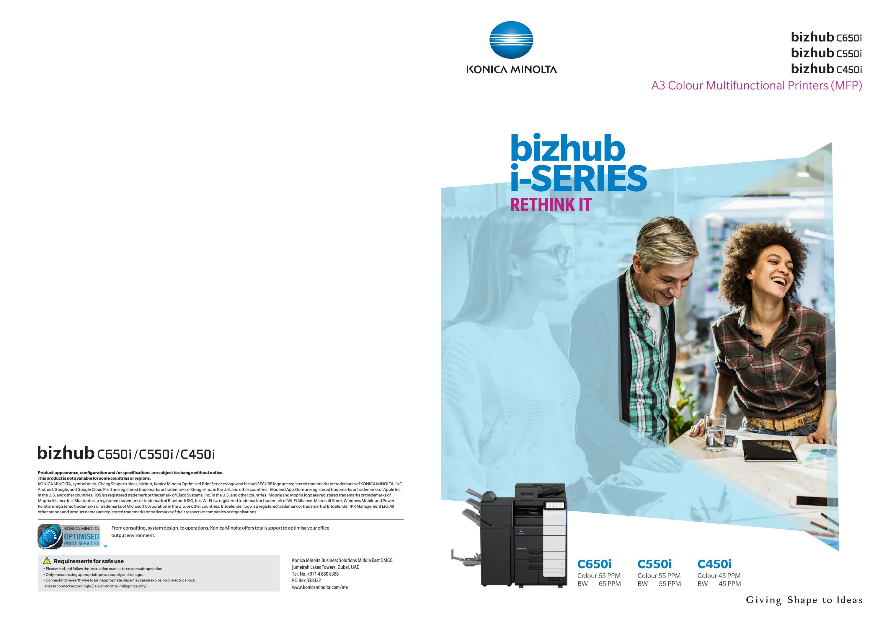 BIZHUB C650i/C550i/C450i - Office Colour MFD by konica UAE - Issuu