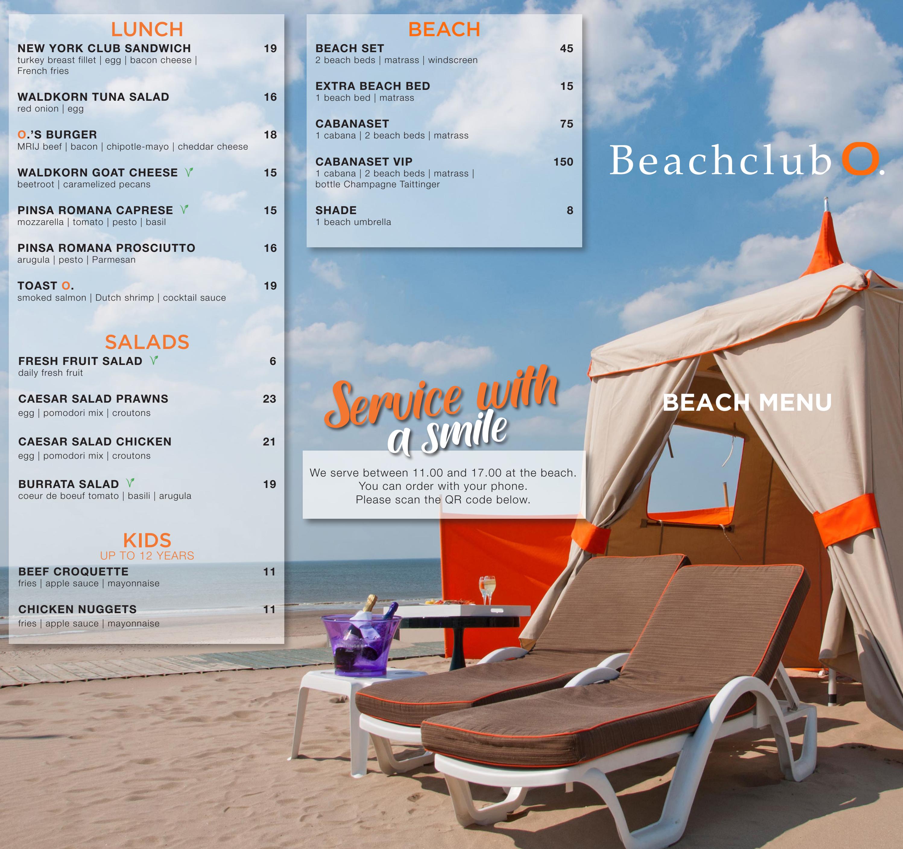 Beachclub O. - Beachmenu by Hotel van Oranje - Issuu