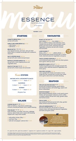 Essence Restaurant Menu by The Tradies - Issuu