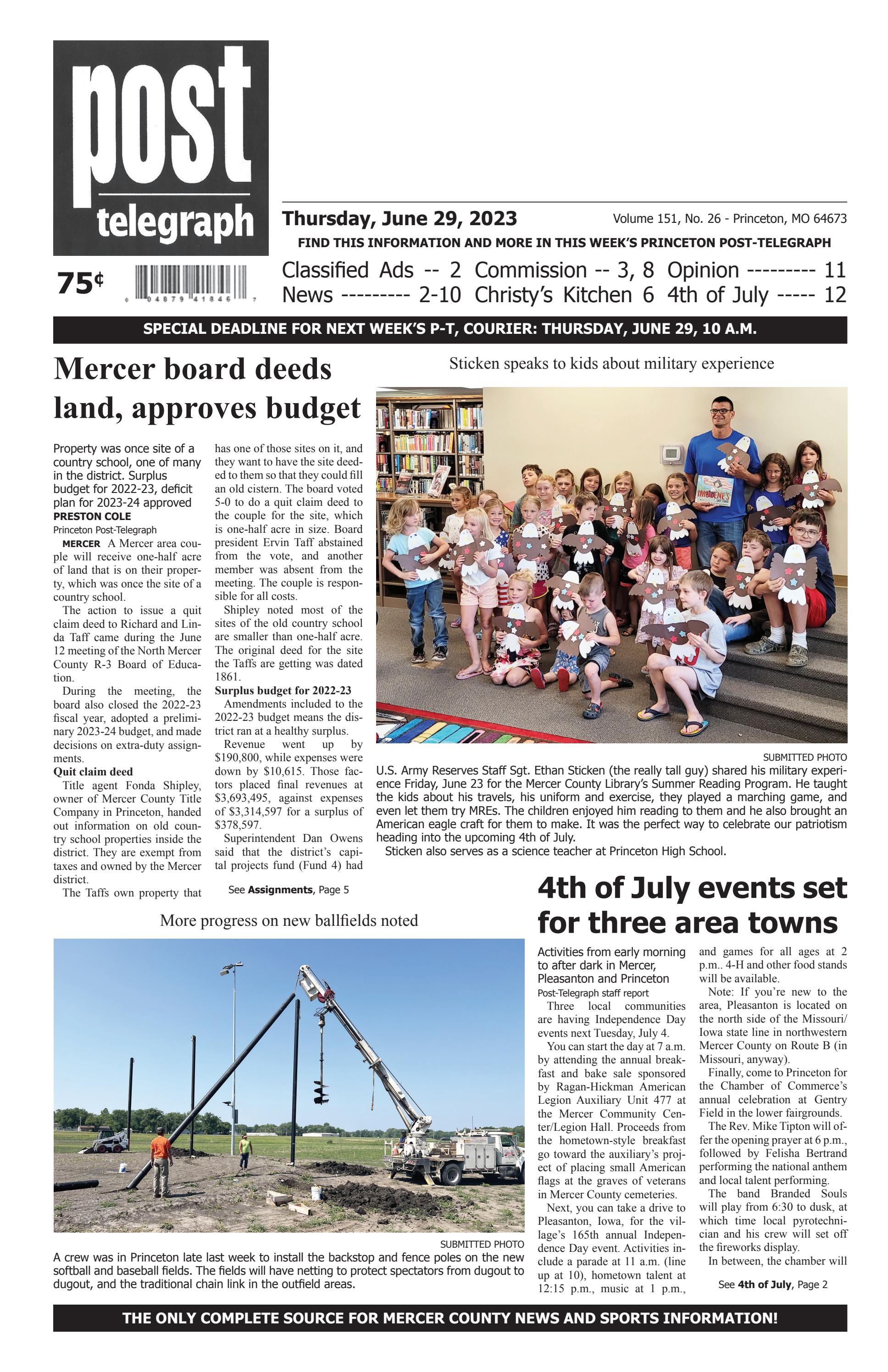 06-29-2023 Post Telegraph by NorthMissouriNews - Issuu