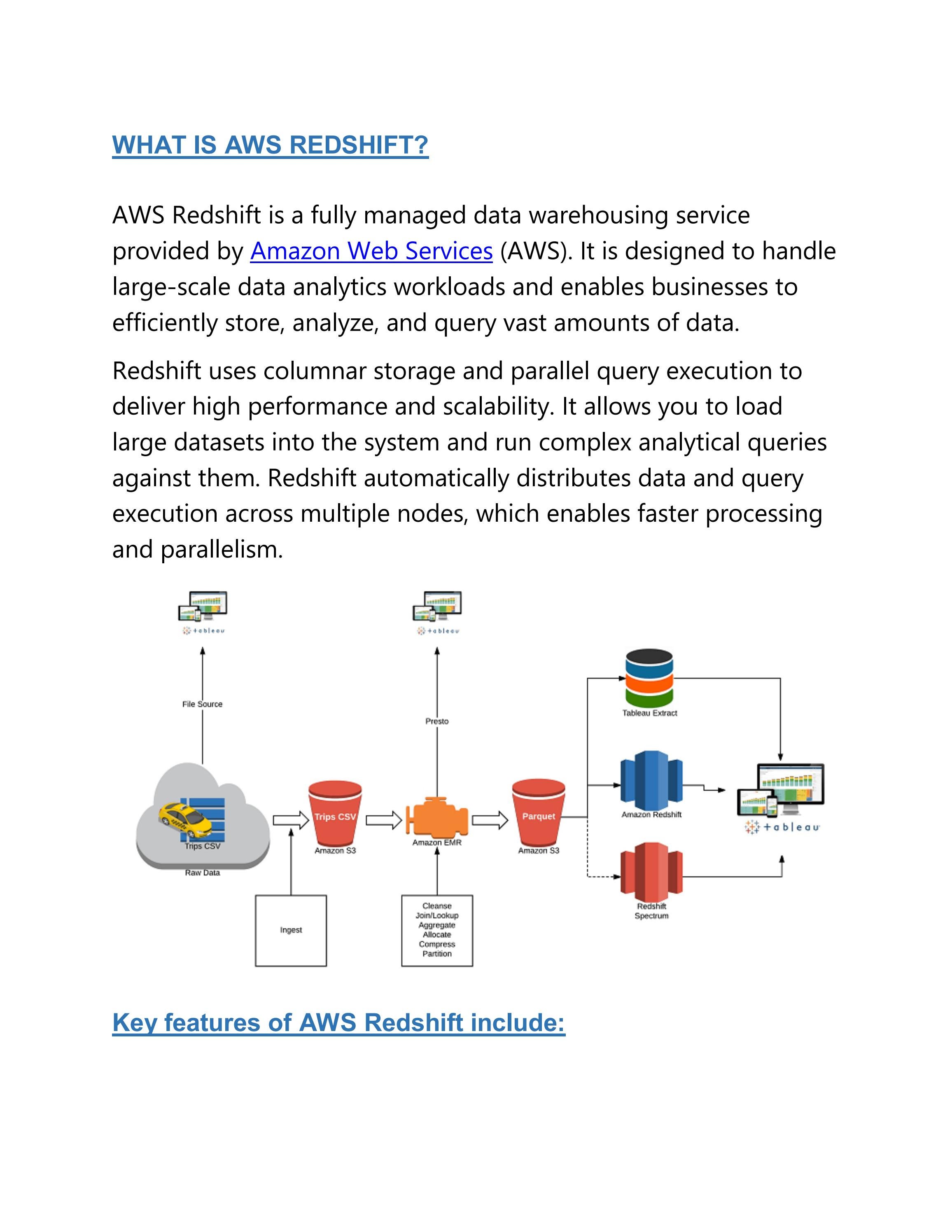 Amazon Redshift Training Course Redshift Online Training By Ravitejavisualpath Issuu