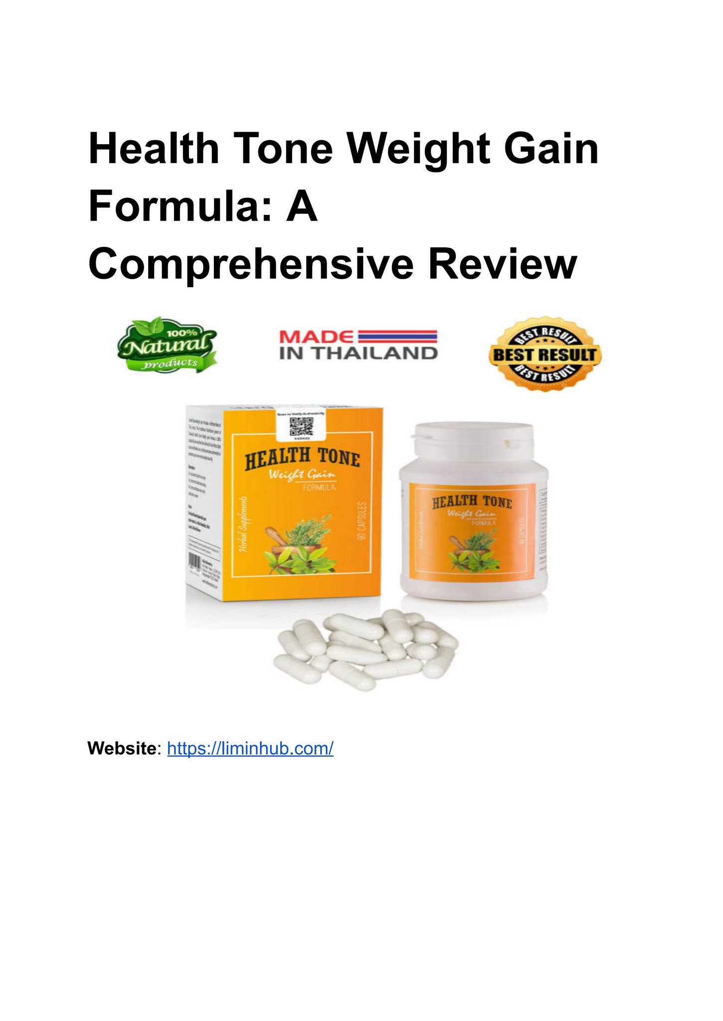 Health Tone Weight Gain Formula: A Comprehensive Review by LIMINHUB - Issuu
