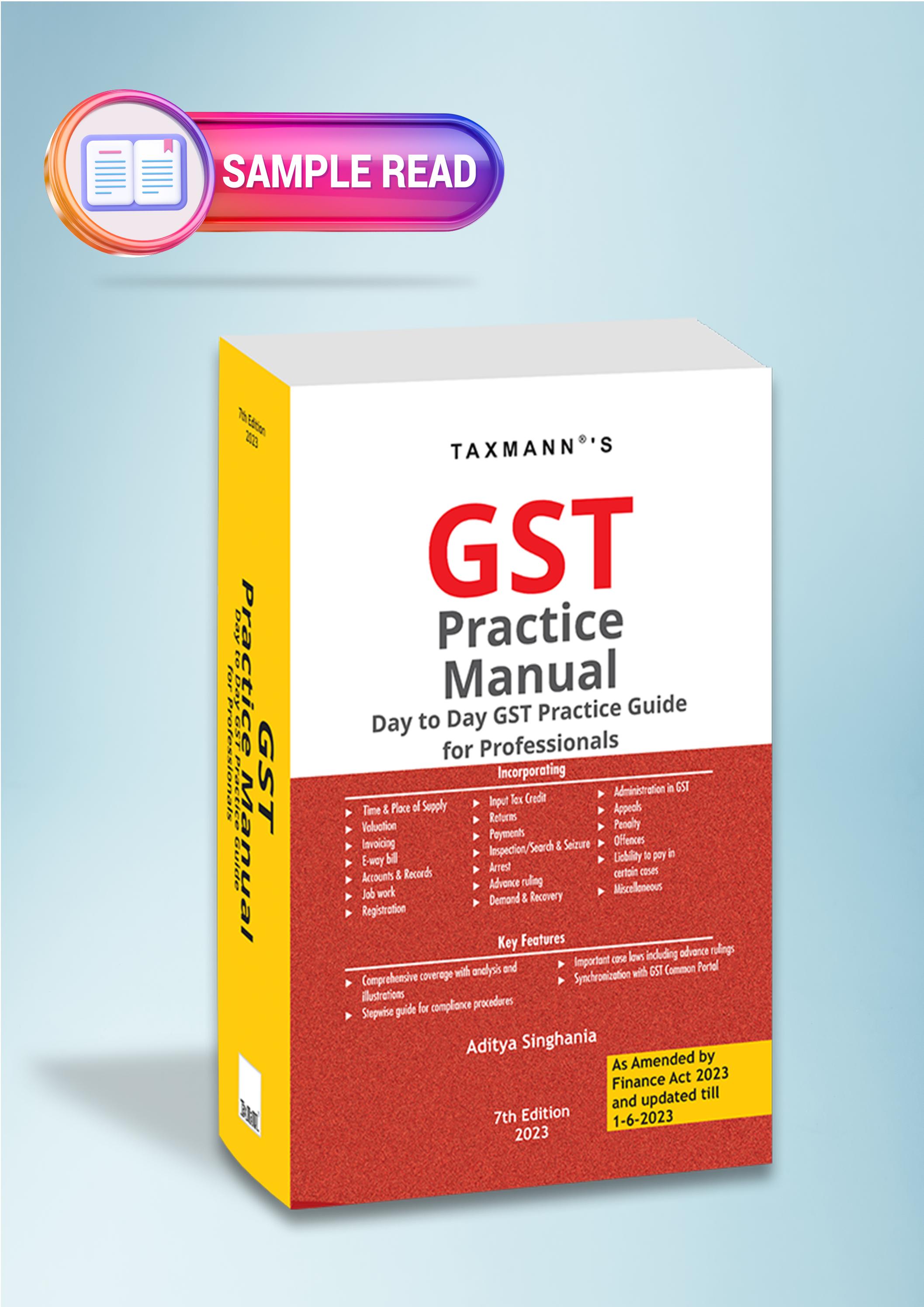 Taxmann's GST Practice Manual by Taxmann - Issuu