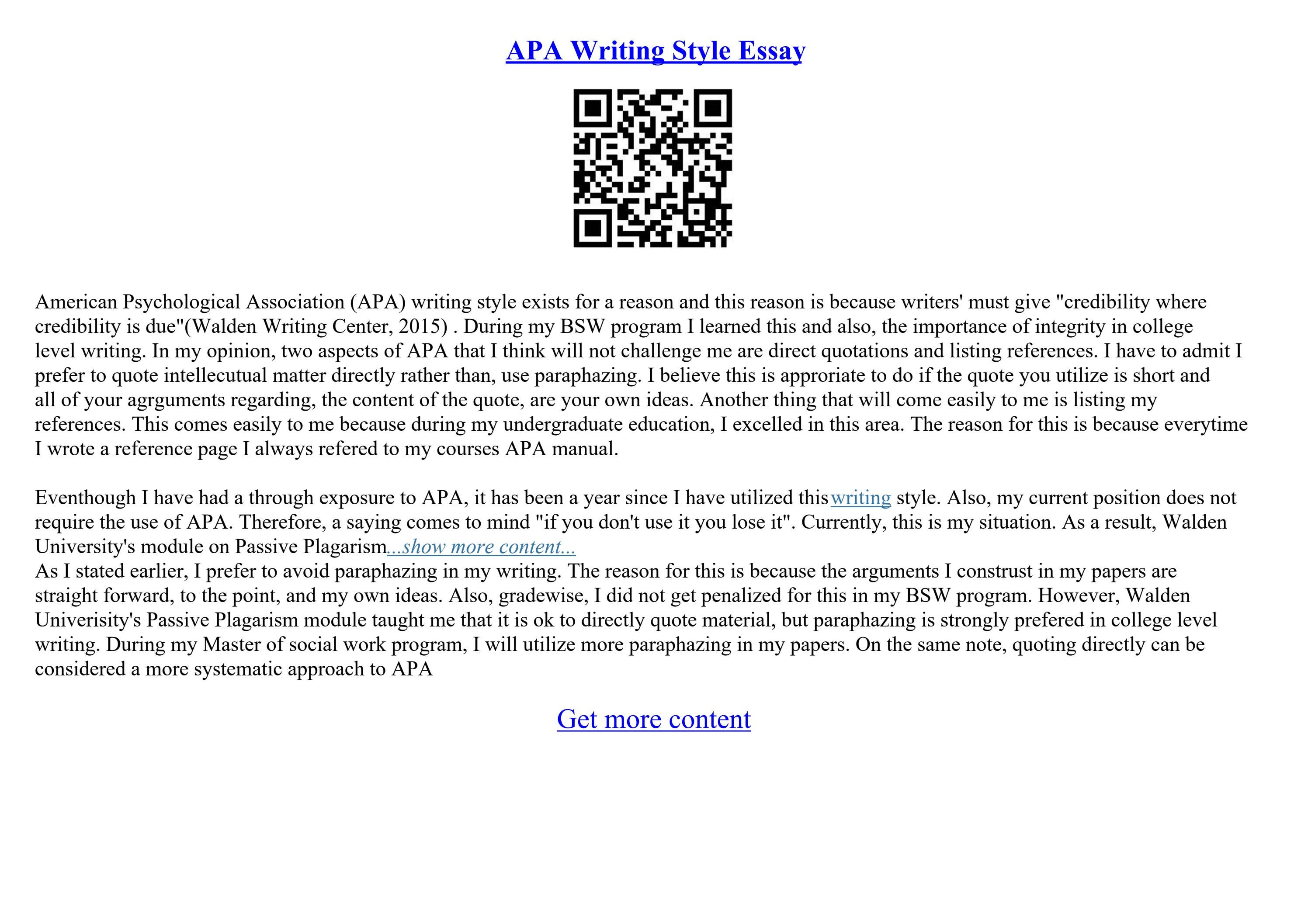 Apa Format Sample Essay Paper By Helping Others Essay Provo Issuu