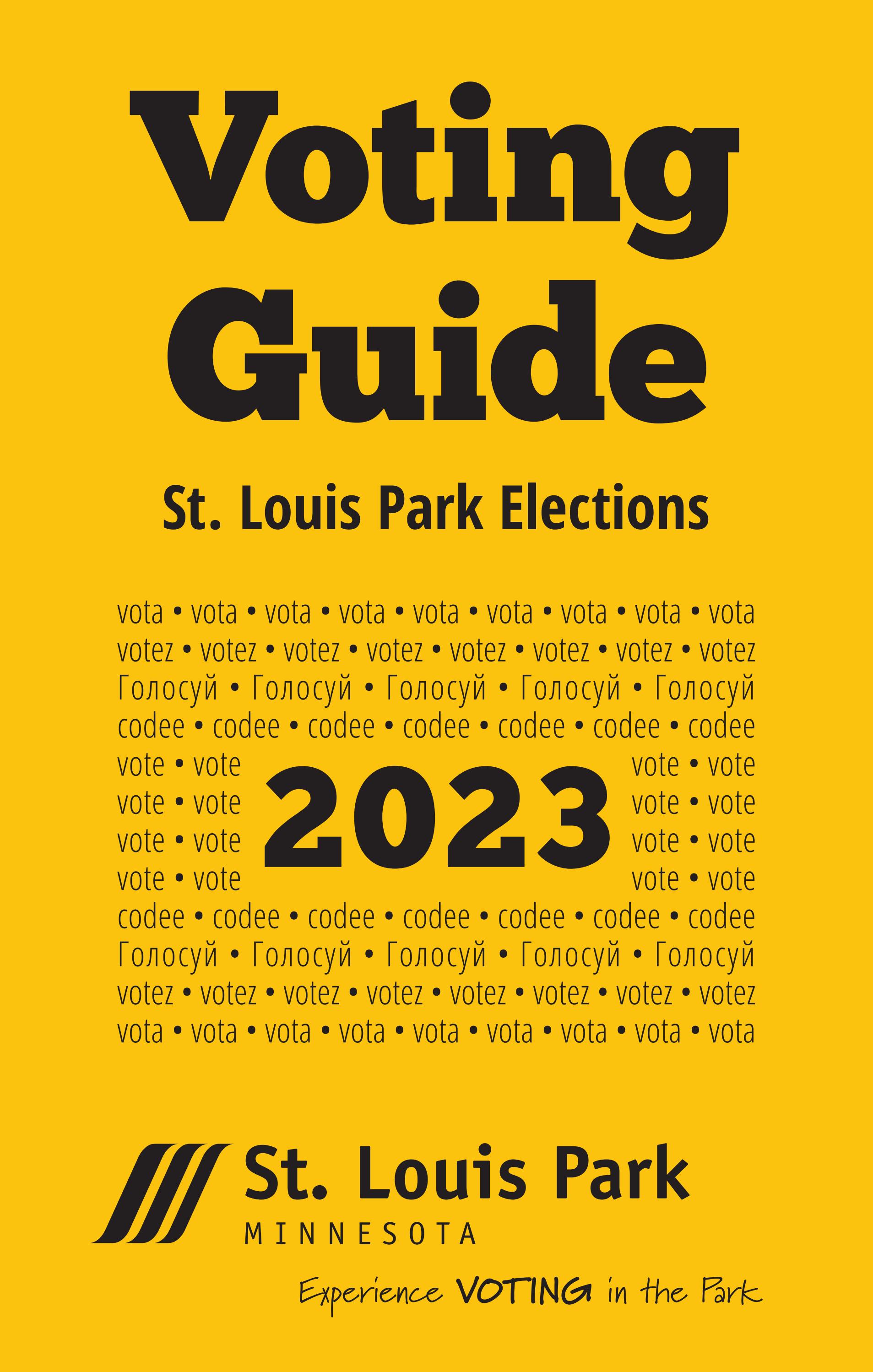 Pocket voting guide: 2023 by City of St. Louis Park - Issuu