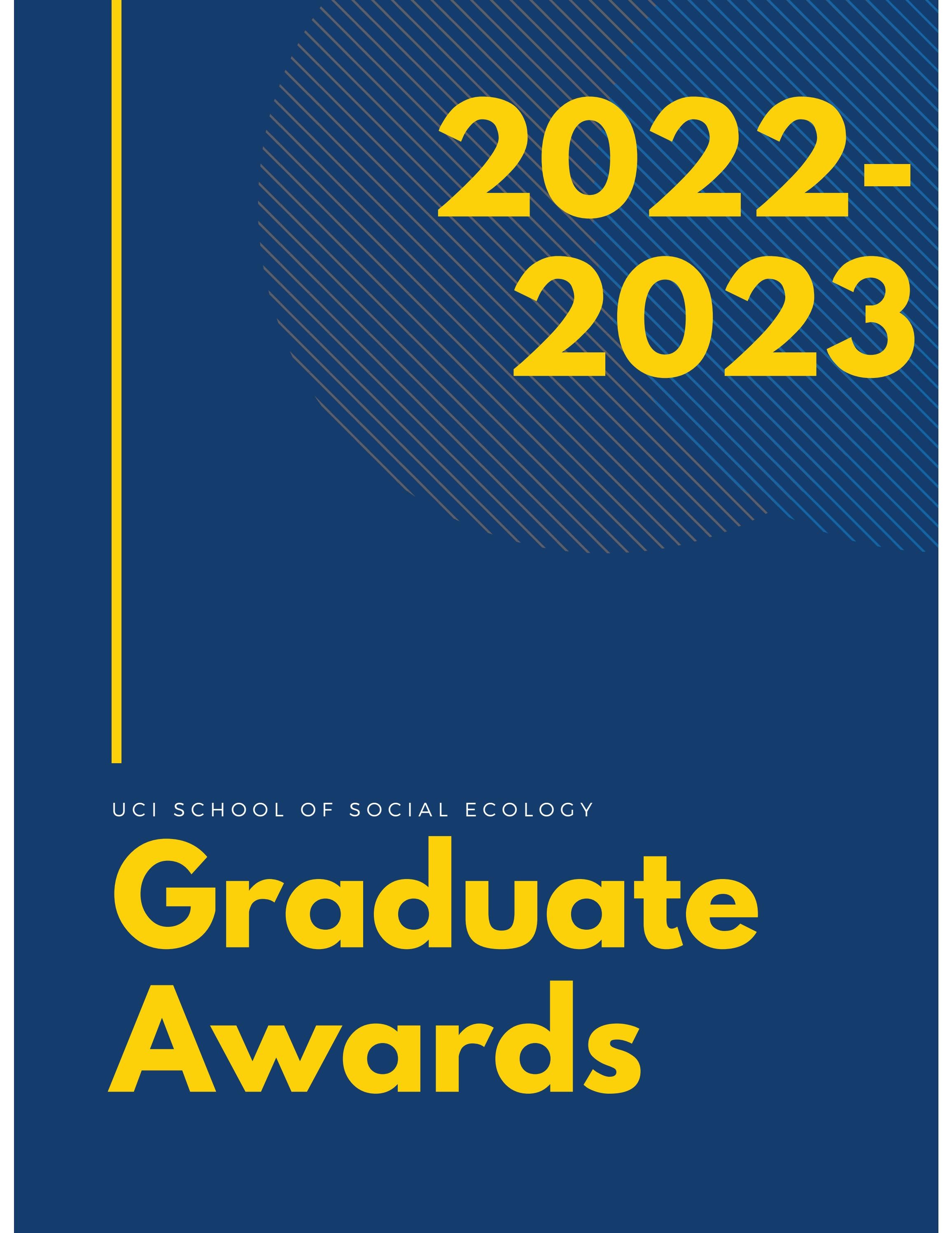 AY22-23 Social Ecology Graduate Awards by University of California ...