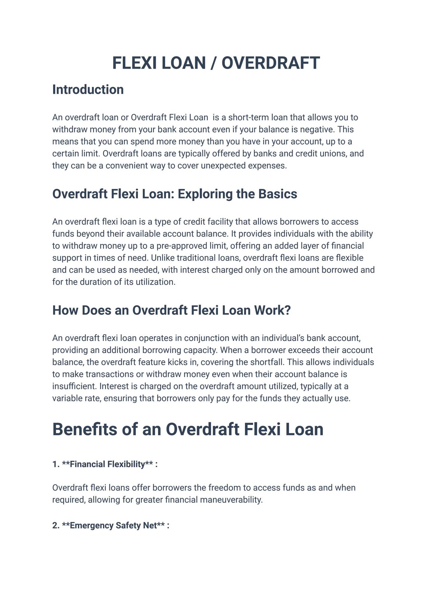 Flexi /Overdraft loan - Bravima solution pvt ltd by bravima_solution12 - Issuu