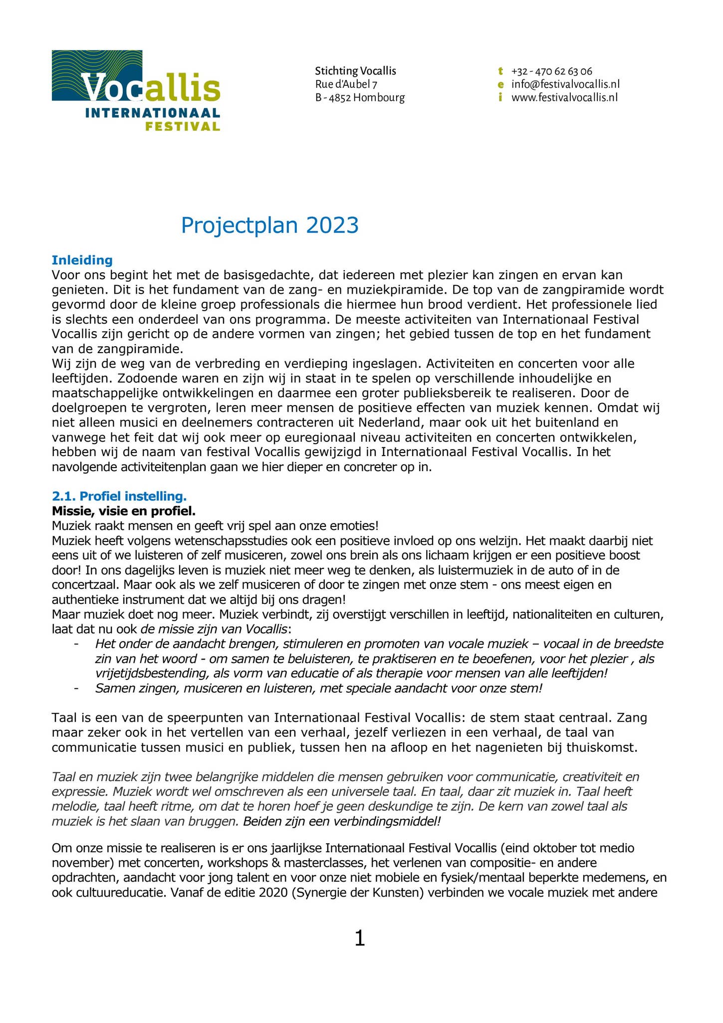 Jaarplan 2023 by 't Swarte Schaap - Issuu