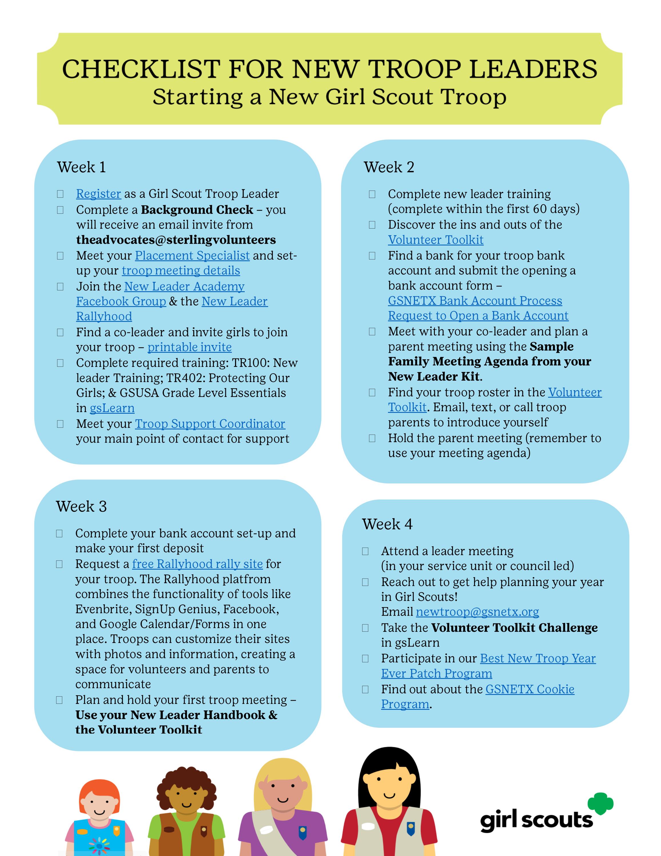 New Leader Checklist by Girl Scouts of Northeast Texas - Issuu