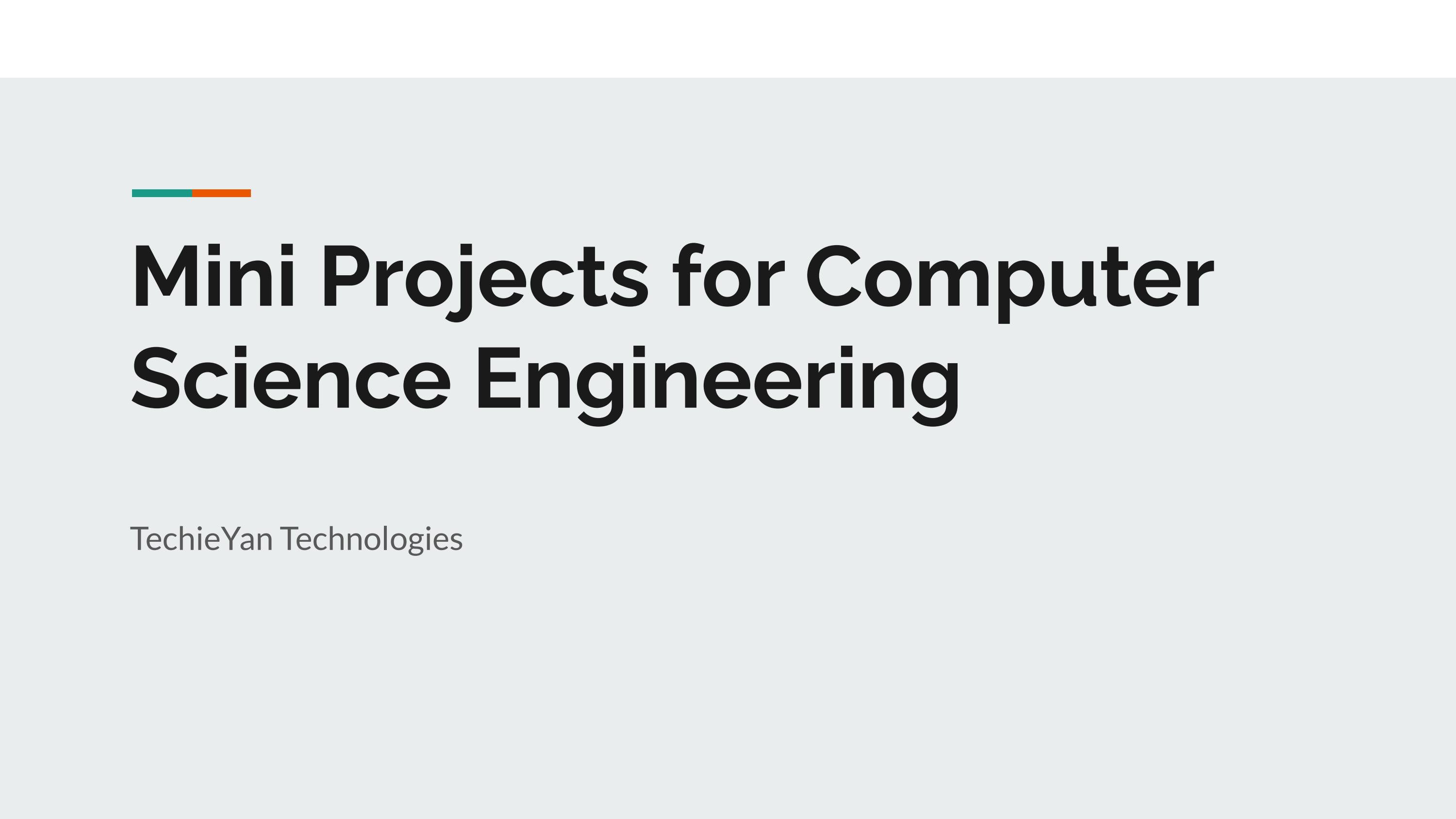 Mini Projects For Computer Science Engineering By Miniprojects Issuu