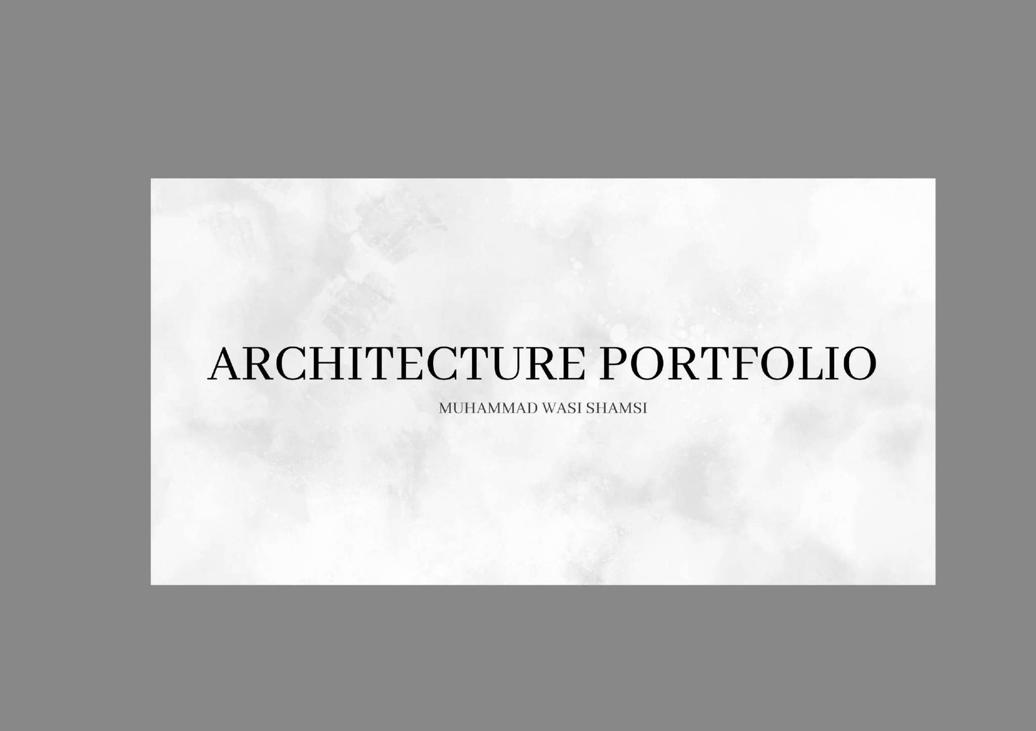 Architecture Portfolio by Wasi Gufran - Issuu