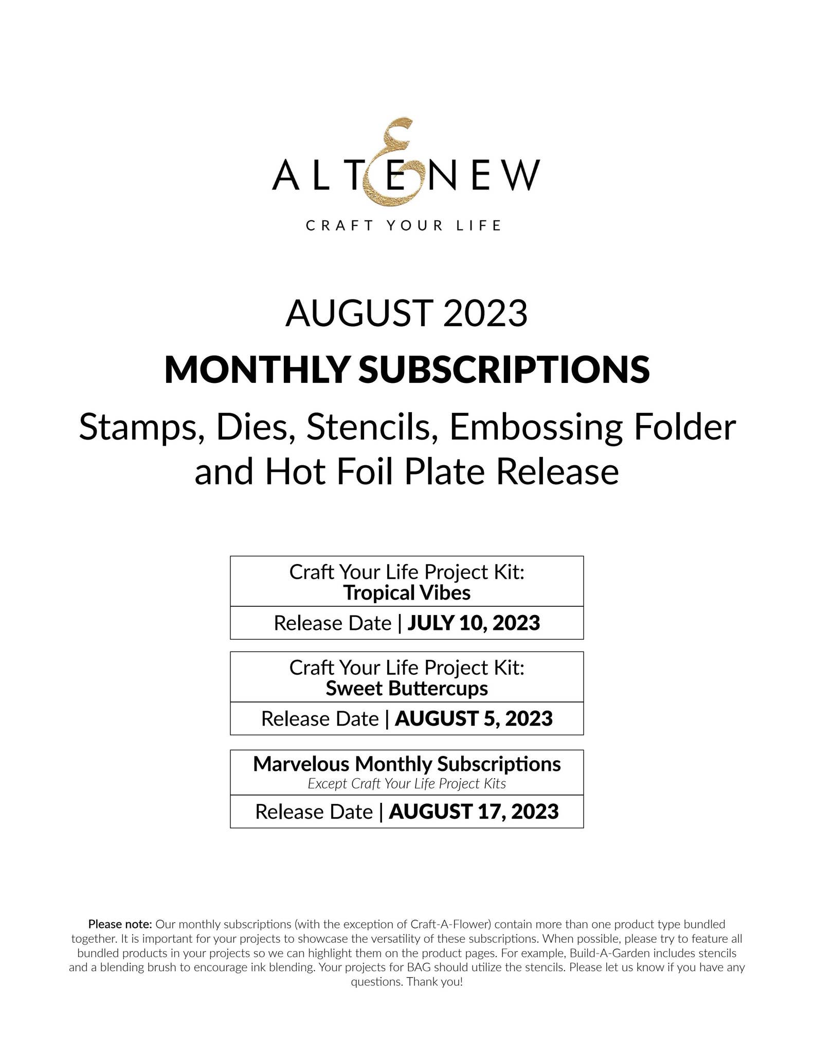August 2023 Marvelous Monthly Series Release by Altenew - Issuu