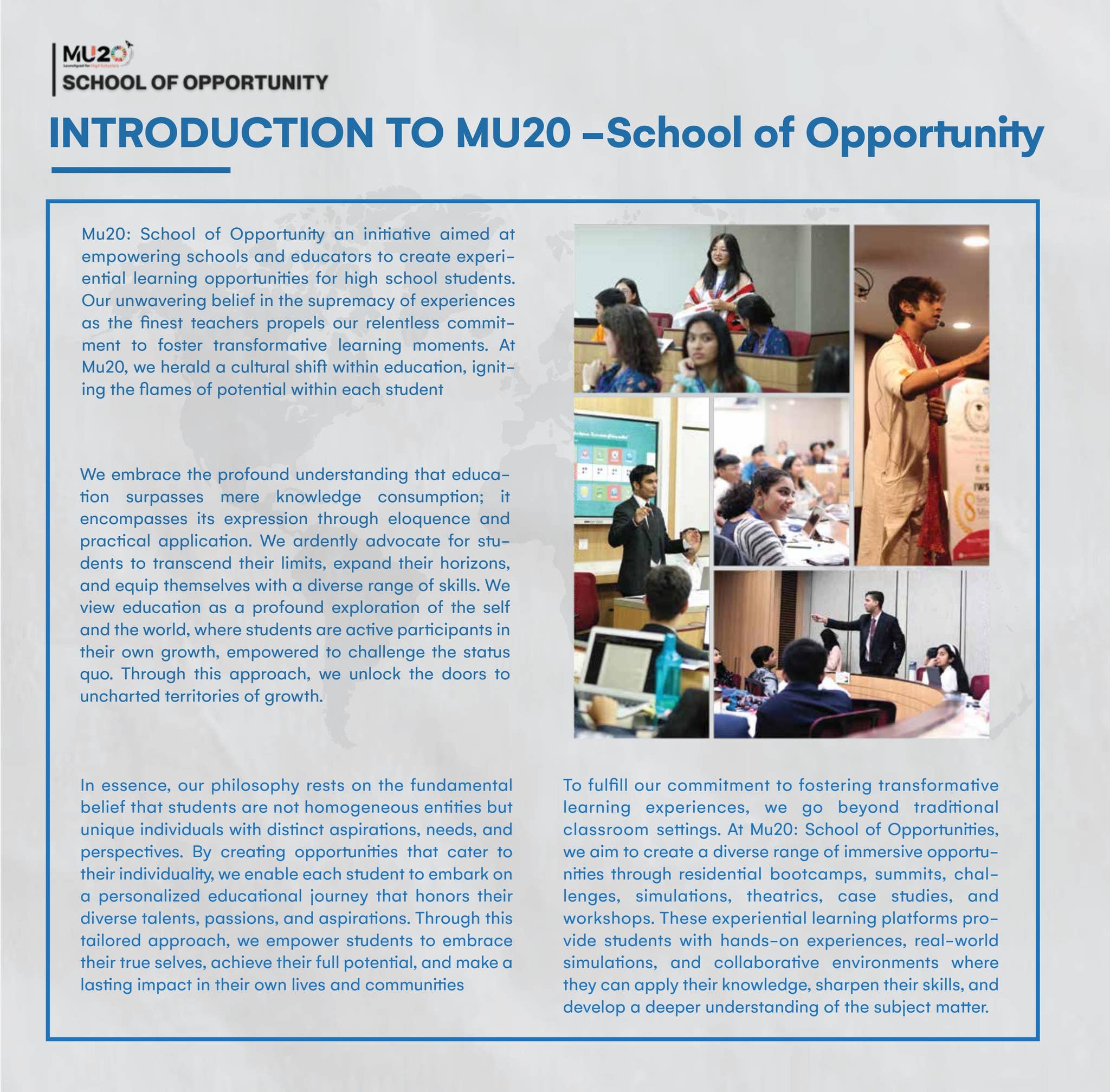 MU20 School Of Opportunity Concept Note by The Muniversiti - Issuu