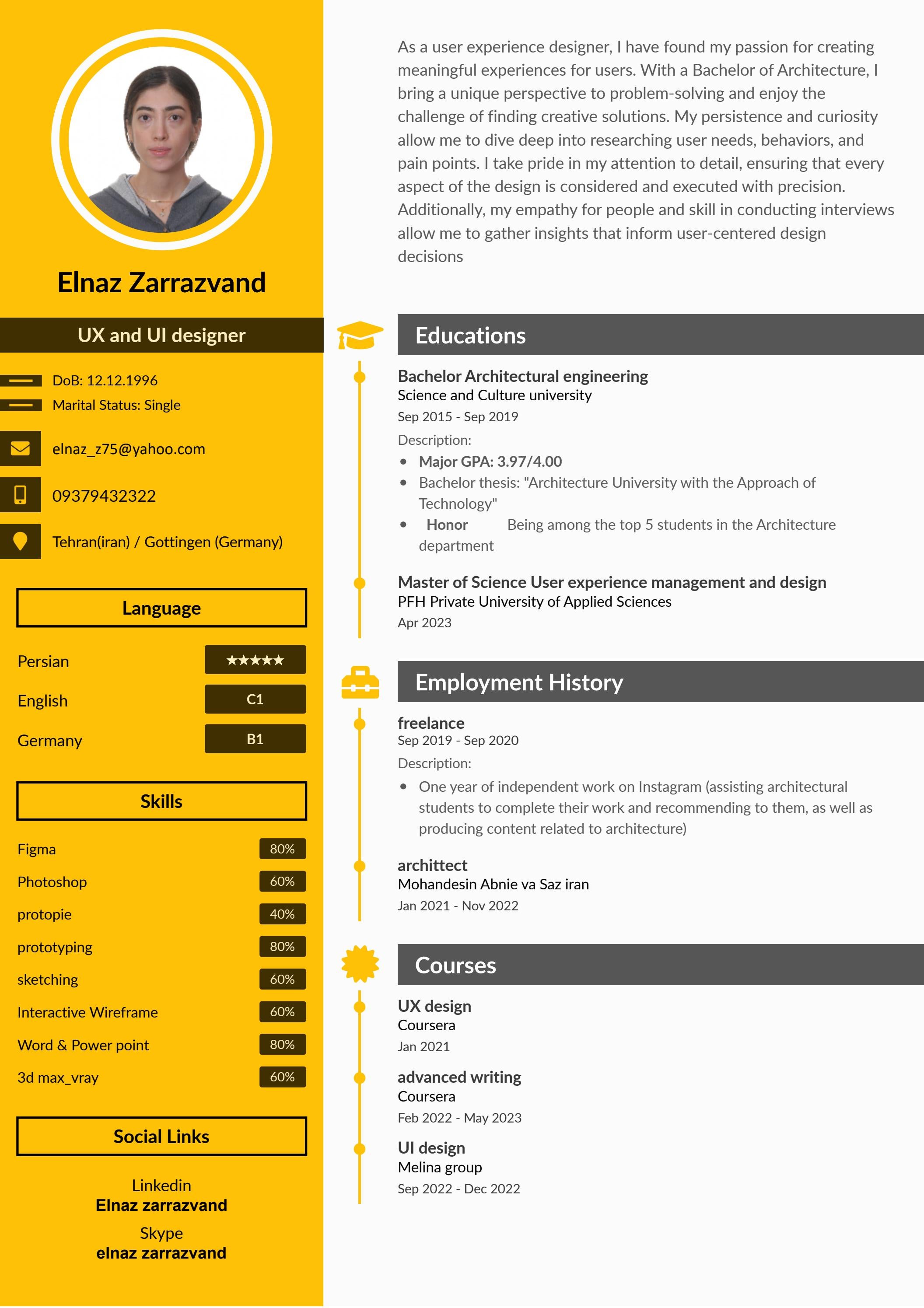 Resume-UX and UI designer by elnazzaraz - Issuu