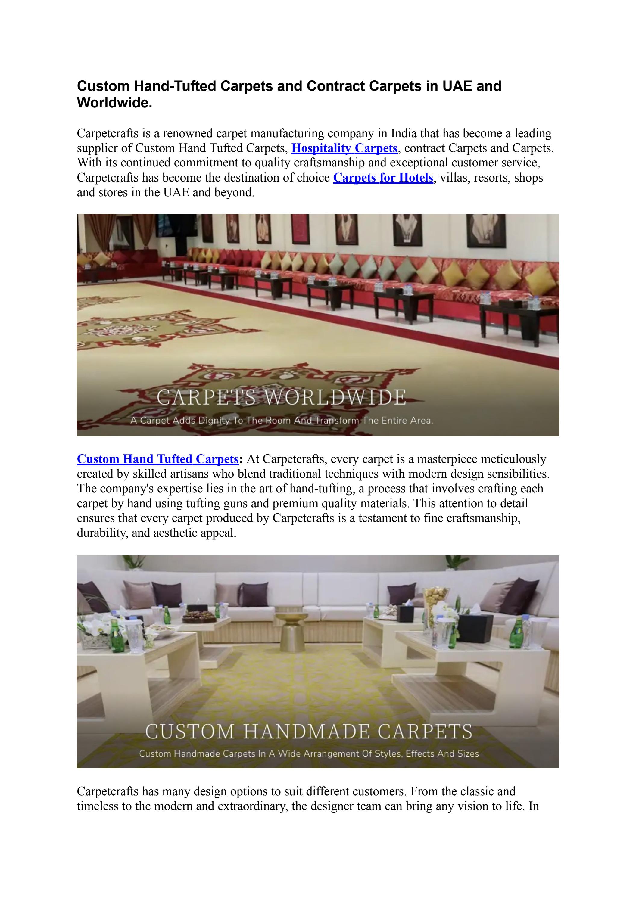 Custom Hand-Tufted Carpets and Contract Carpets in UAE and Worldwide by ...