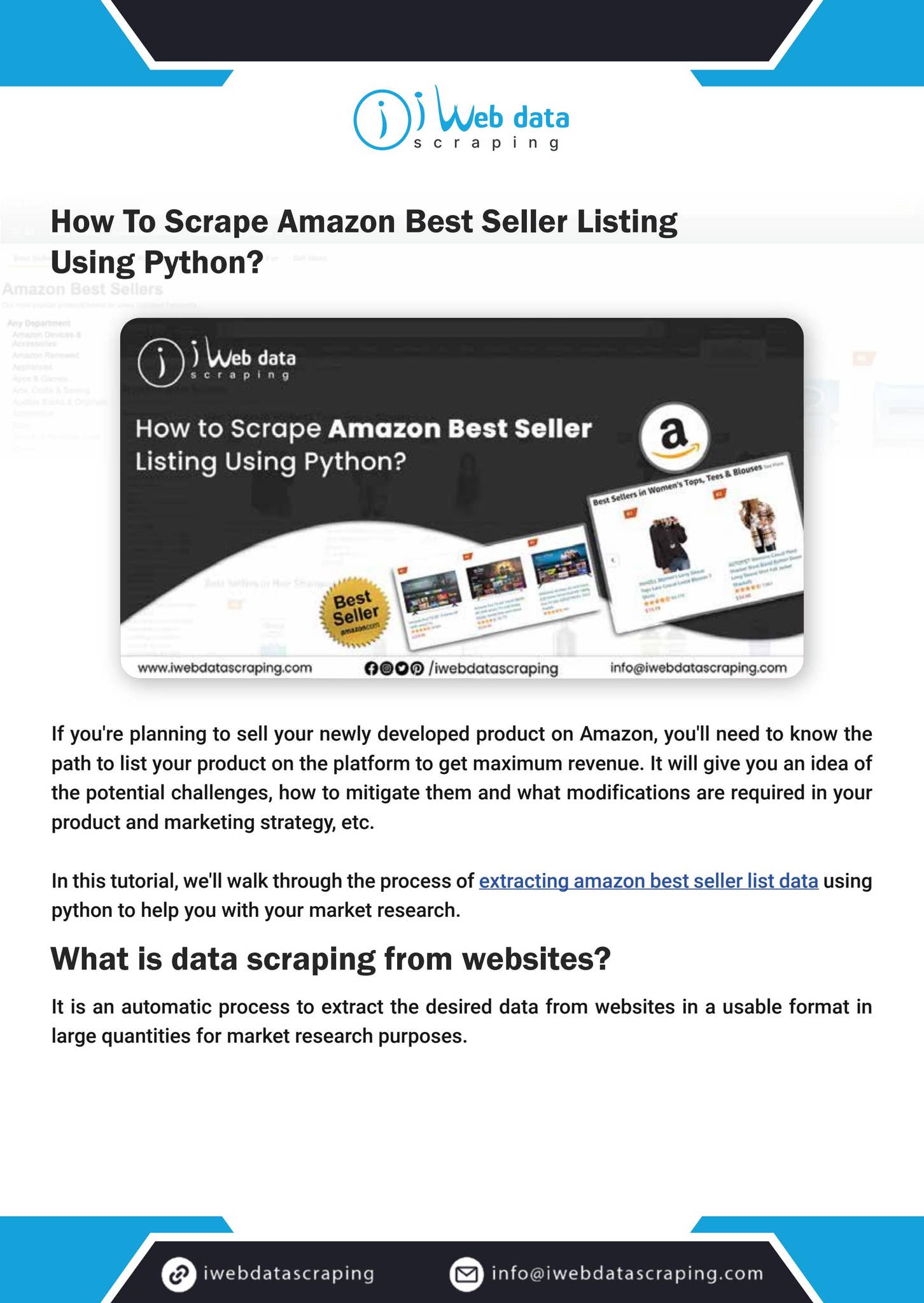 Scrape Amazon Best Seller Listing Using Python by iwebdatascraping - Issuu
