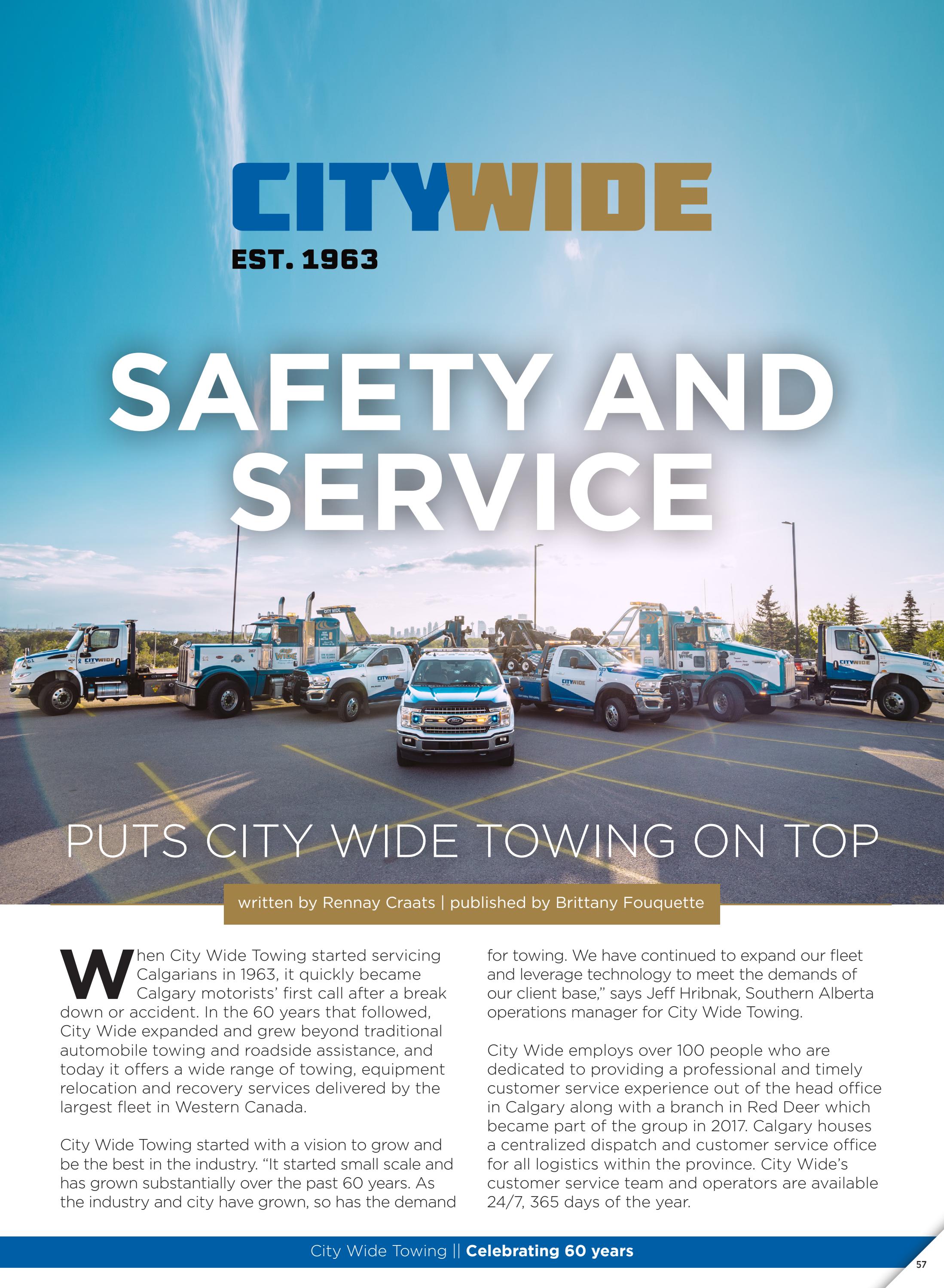 City Wide Towing - Celebrating 60 Years by Business in Calgary - Issuu
