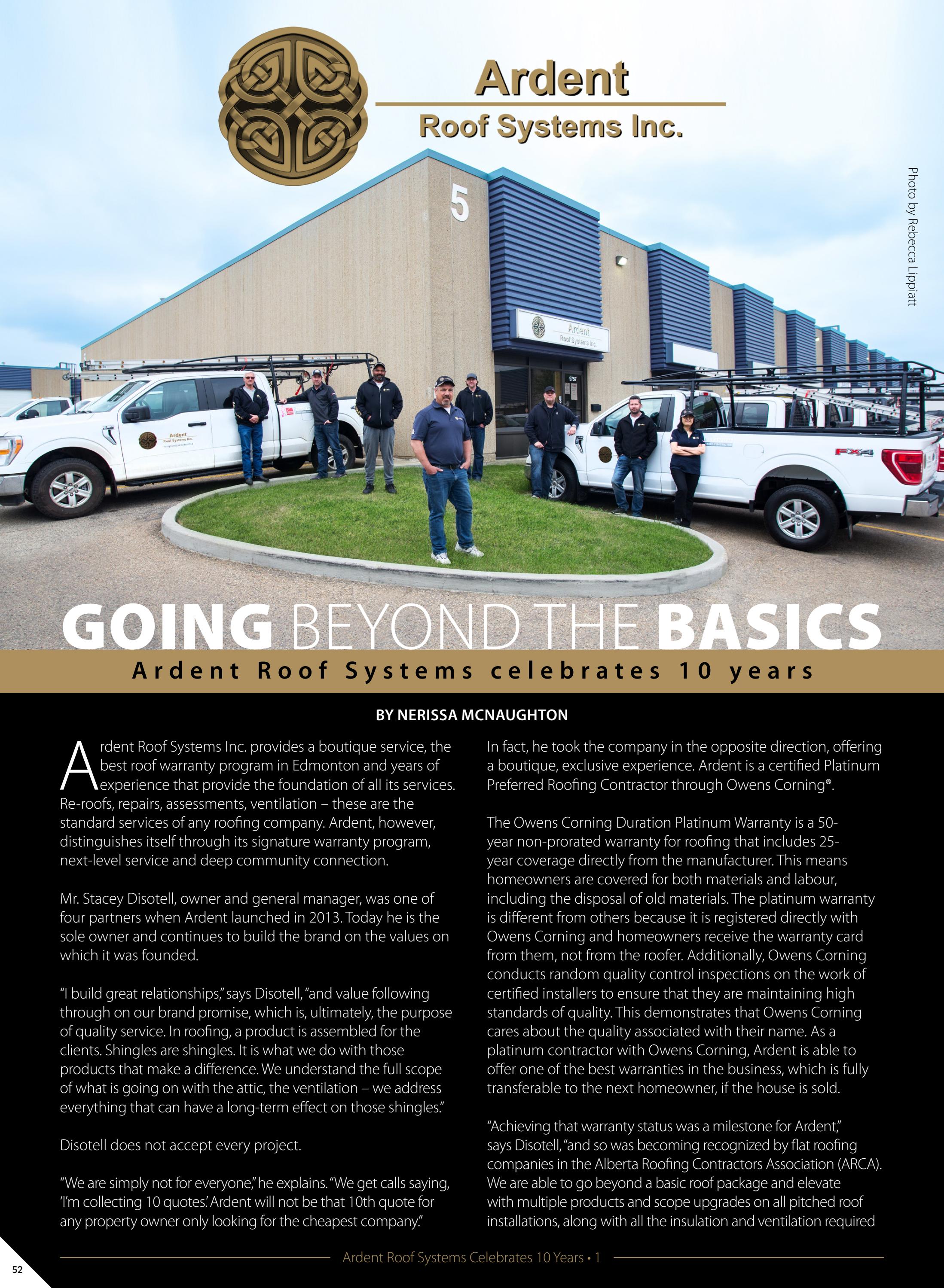 Ardent Roof Systems Inc. - Celebrating 10 Years by Business in Edmonton ...