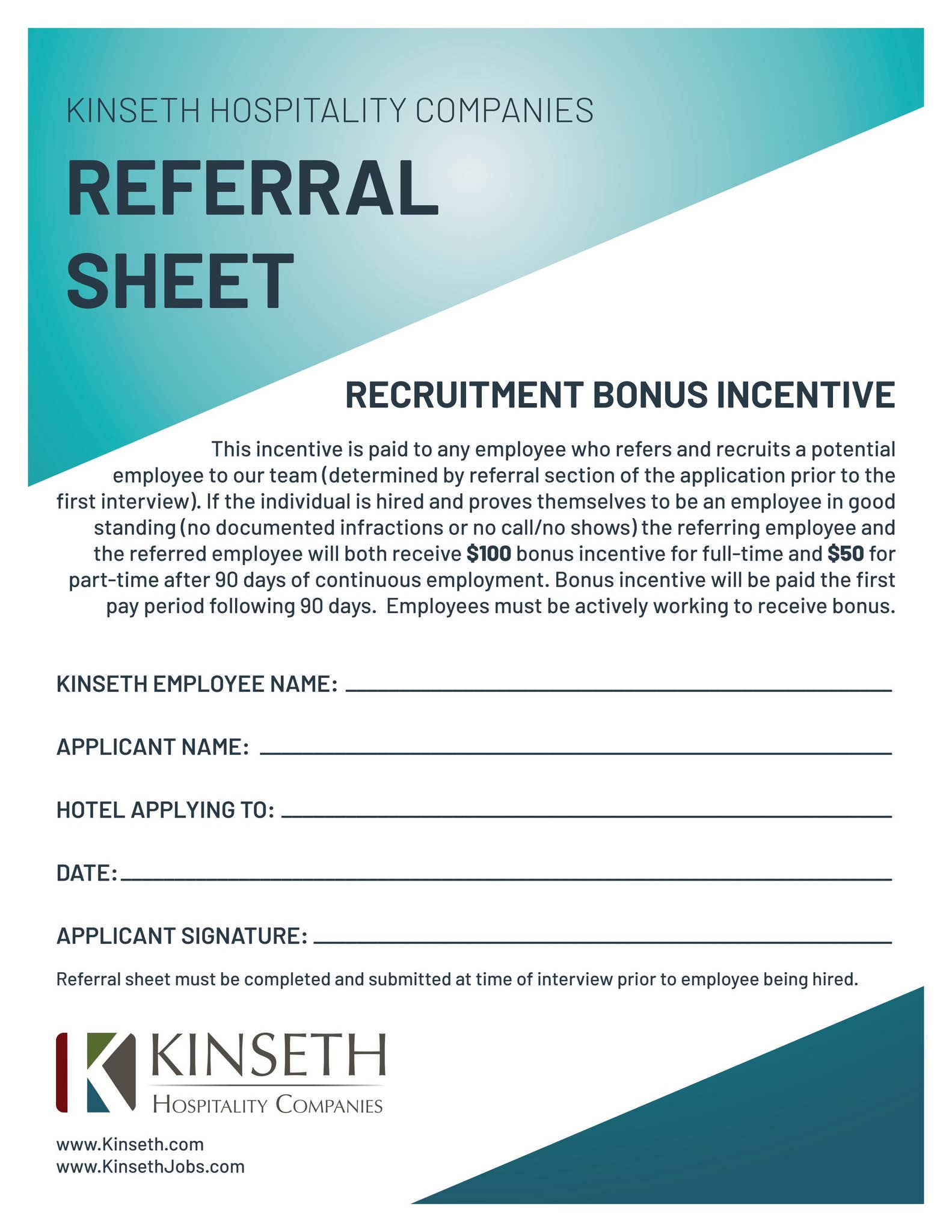 KHC Referral Sheet by Kinseth Hospitality Companies - Issuu