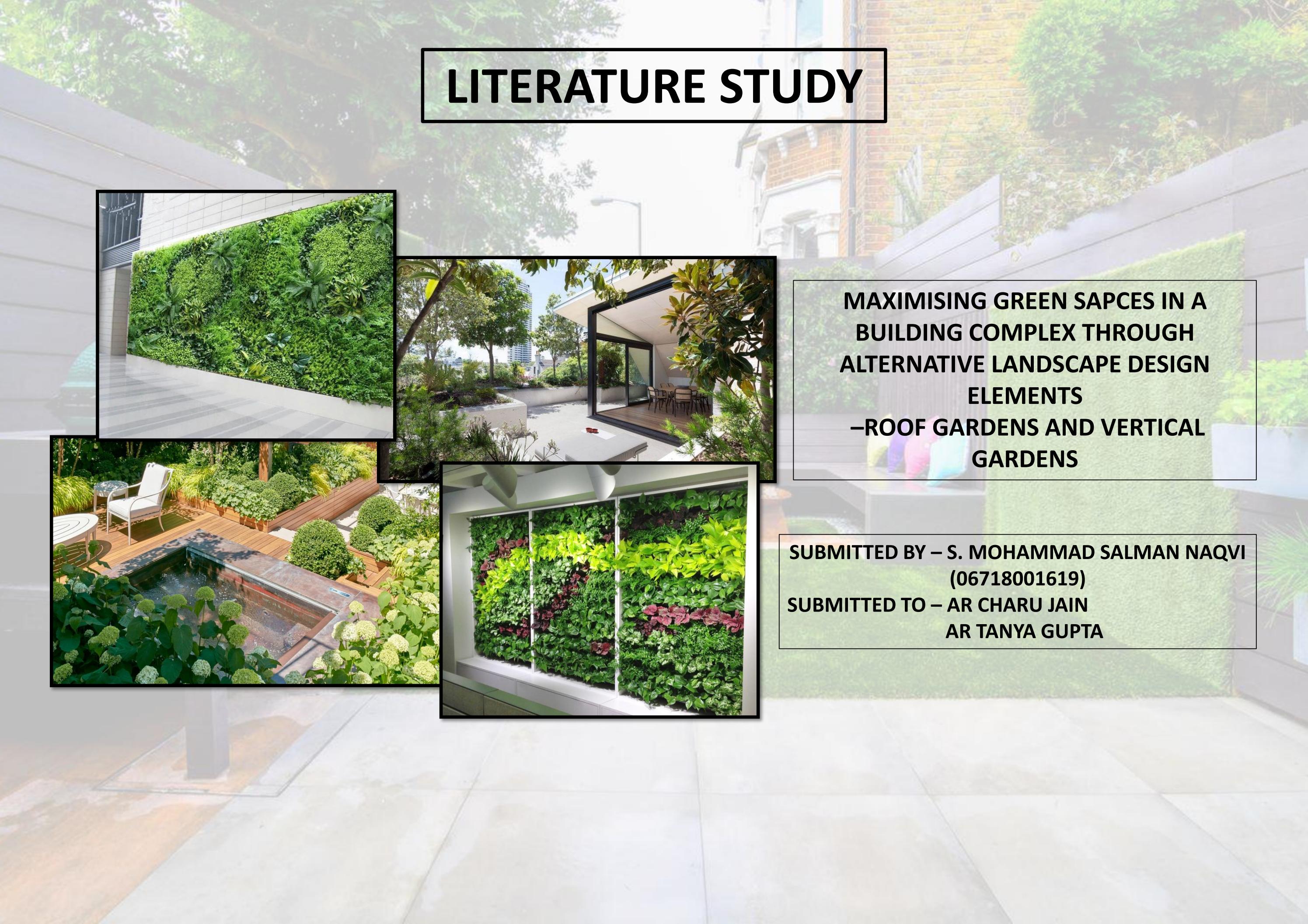 MAXIMIZING GREEN SPACE IN A BUILDING COMPLEX THROUGH ALTERNATIVE ...