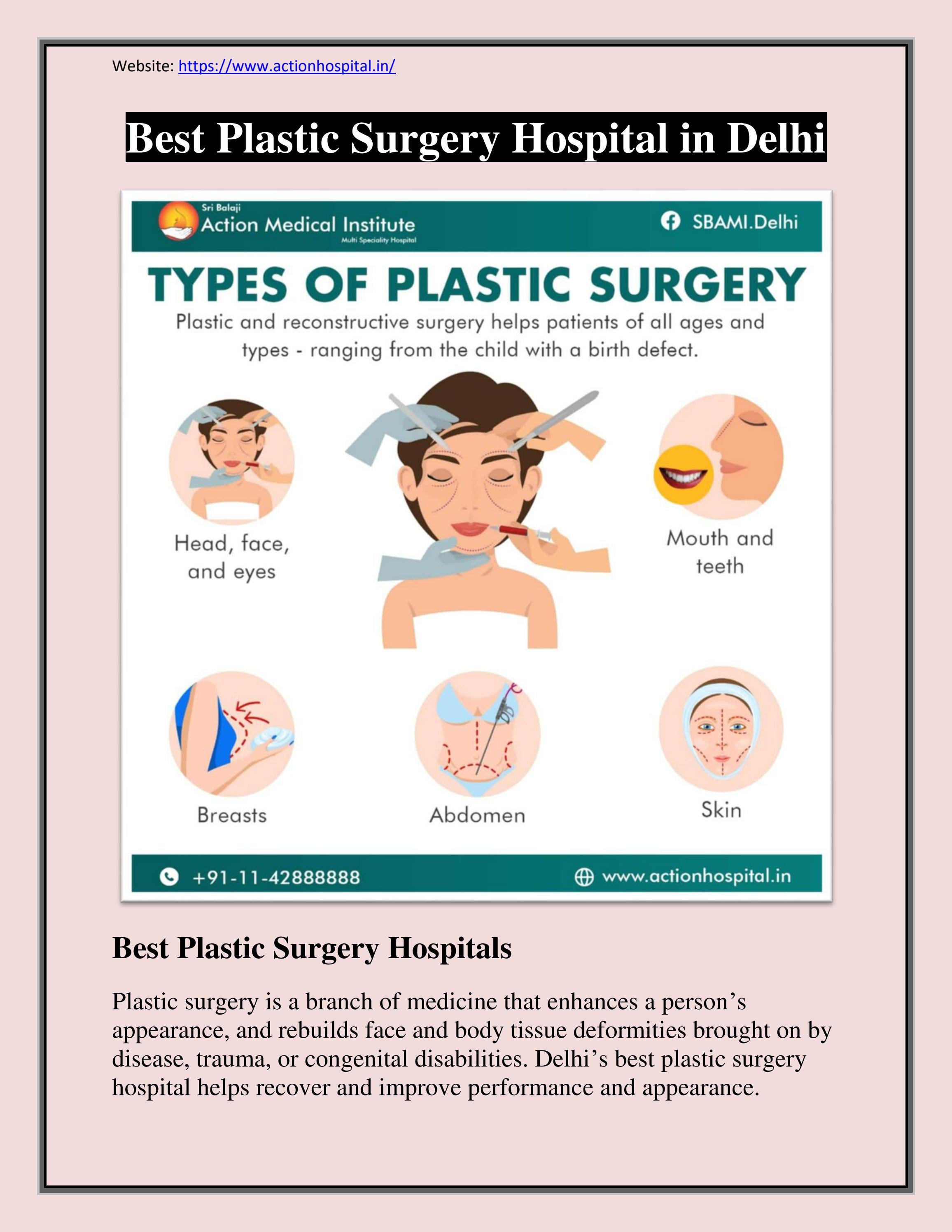 Best Cosmetic & Plastic Surgery Hospital in Delhi | Cosmetic & Plastic ...