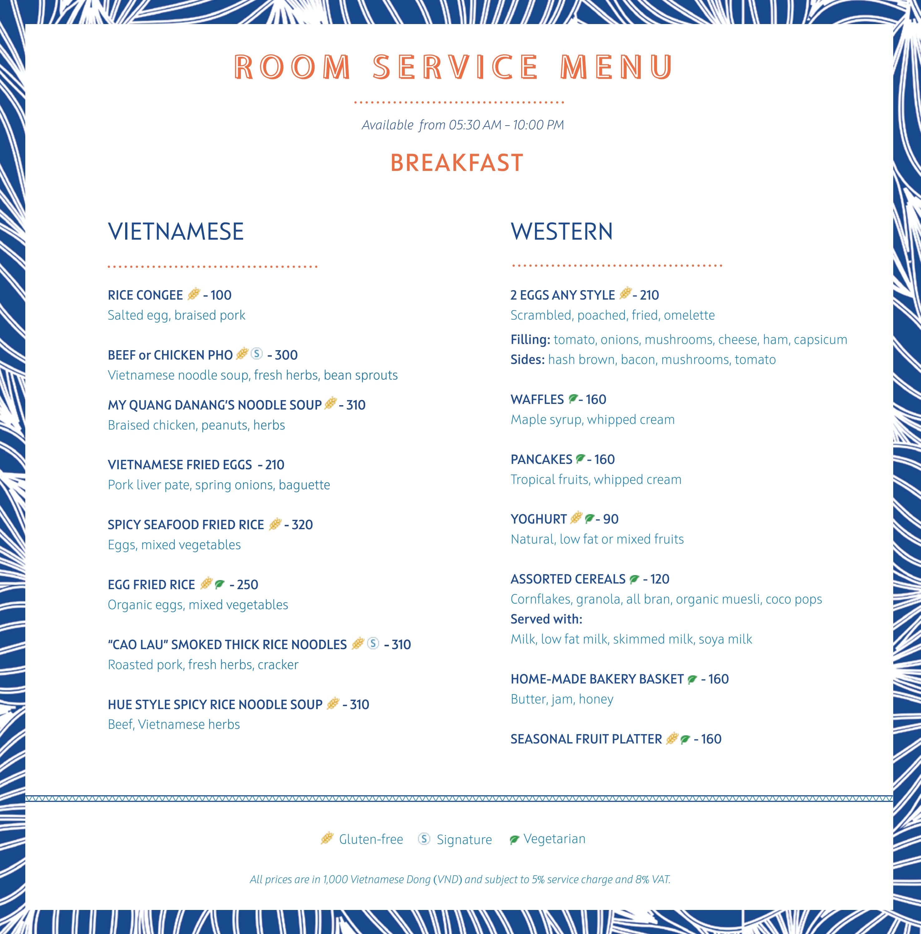 Room Service Menu by hyattregencydanangresortandspa - Issuu