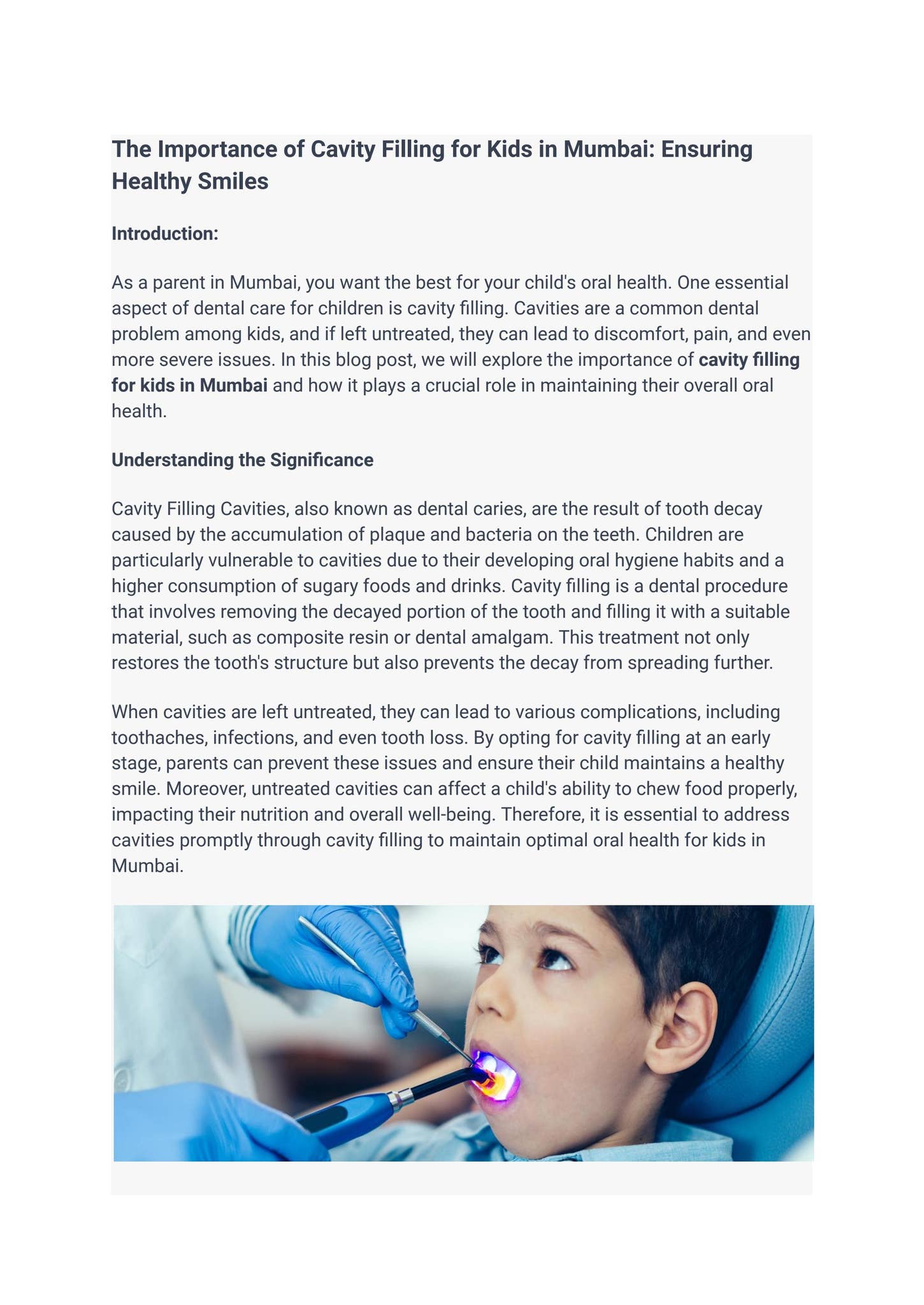 cavity filling for kids in mumbai by PoojaaNarula - Issuu