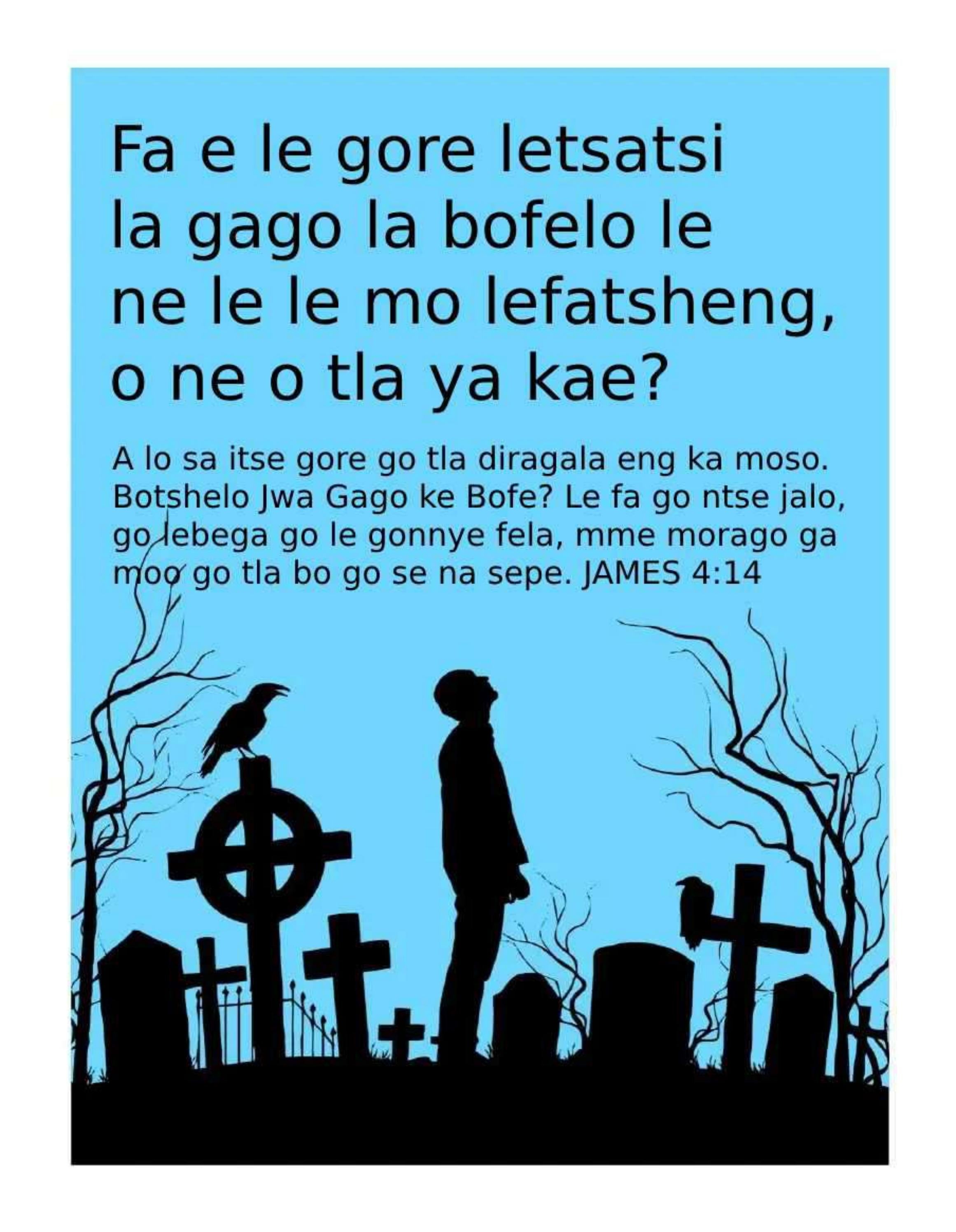 Setswana Tswana Last Day Gospel Tract by Filipino Tracts and Literature ...