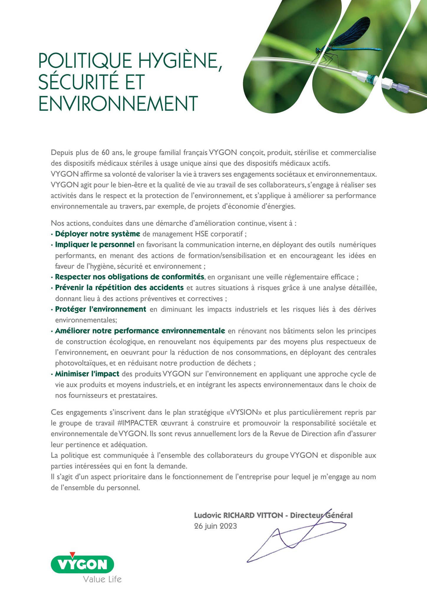 Politique Hygiène, Sécurité et Environnement by VygonGroup - Issuu