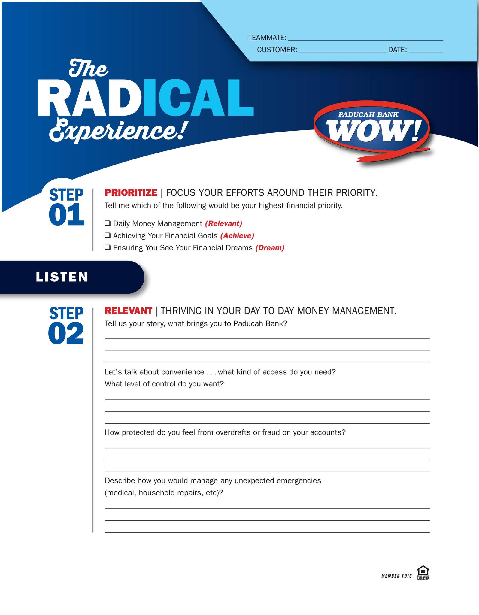 Radical Experience Form by PaducahBank - Issuu