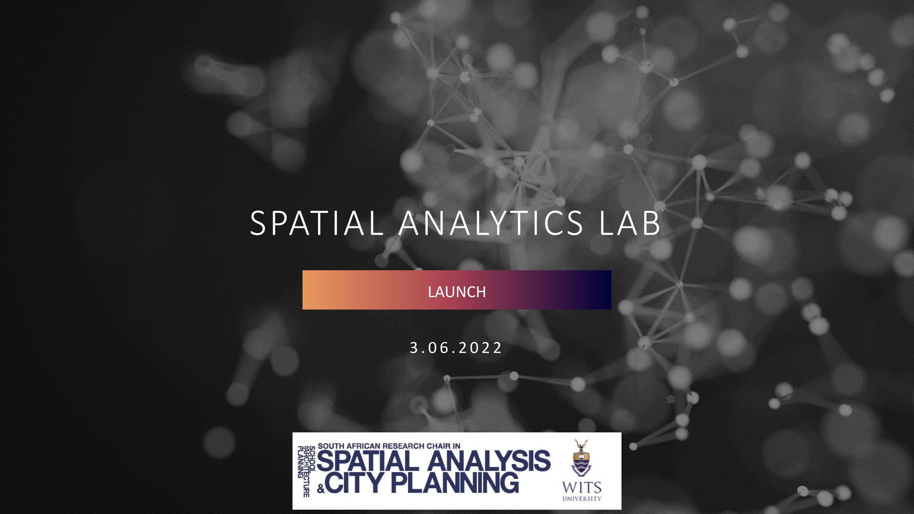 Spatial Analytics Laboratory by witsmarketing - Issuu