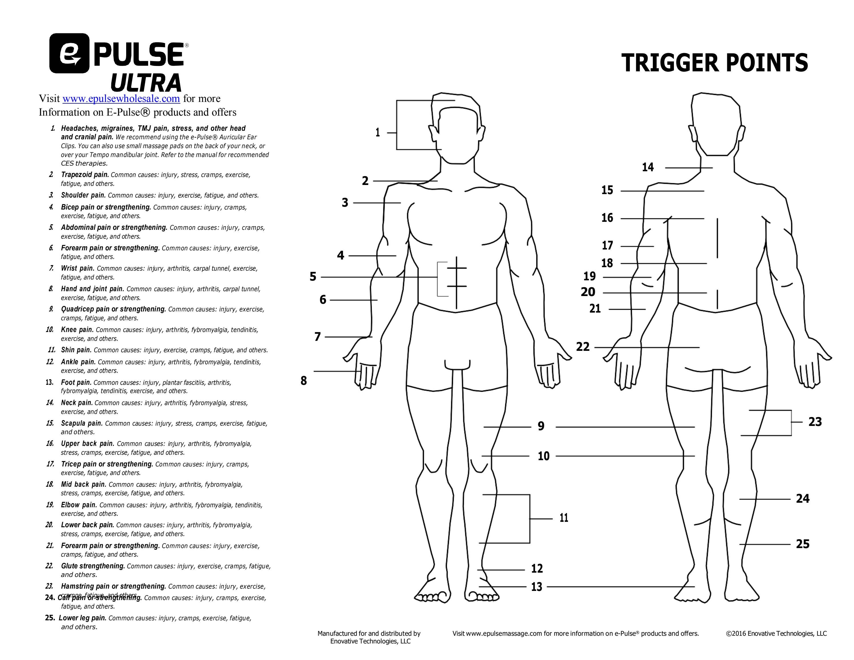 E Pulse® Trigger Point Map By Epulsewholesale Issuu