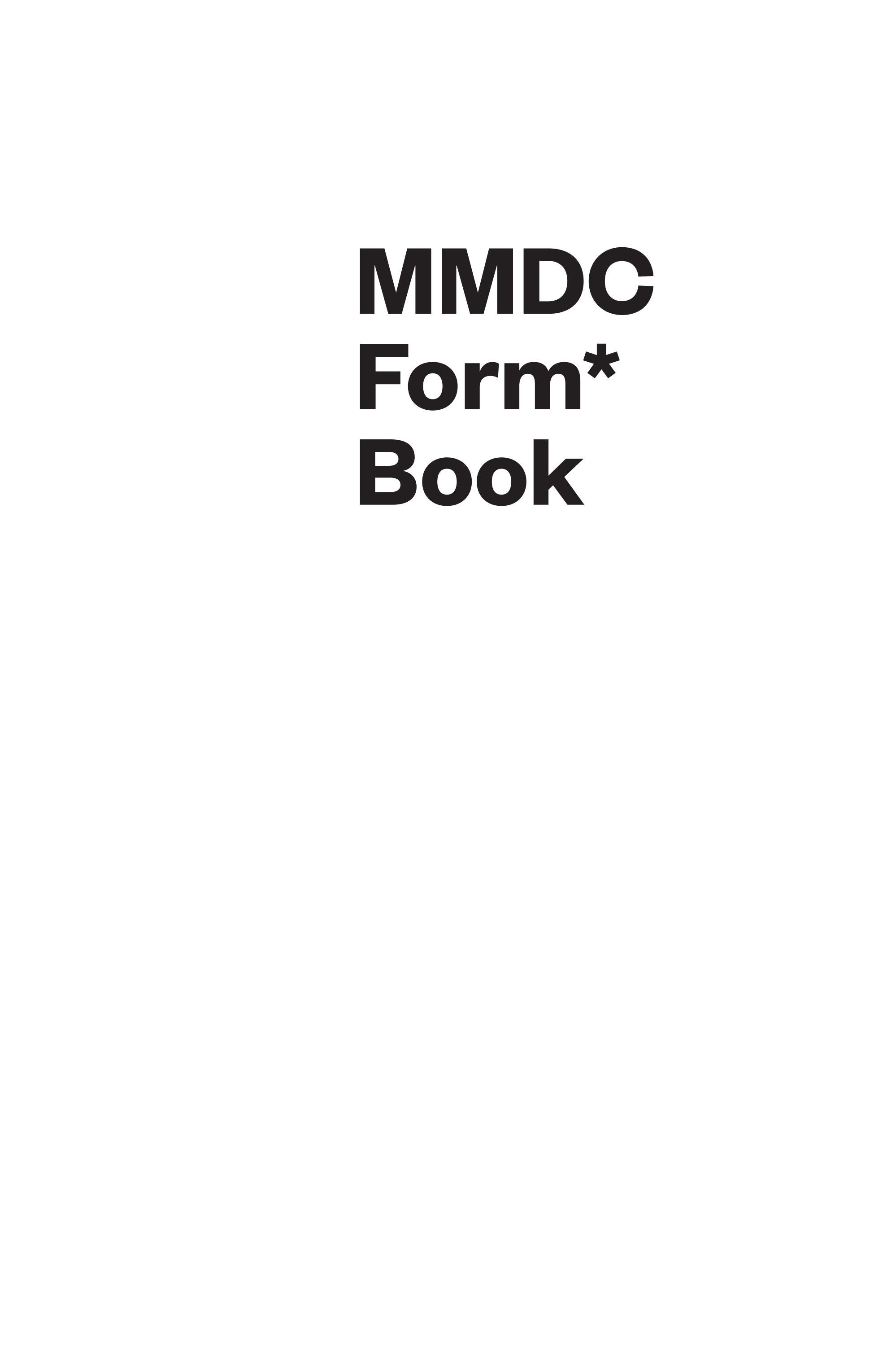 MMDC Form Book by Emily Halpern - Issuu