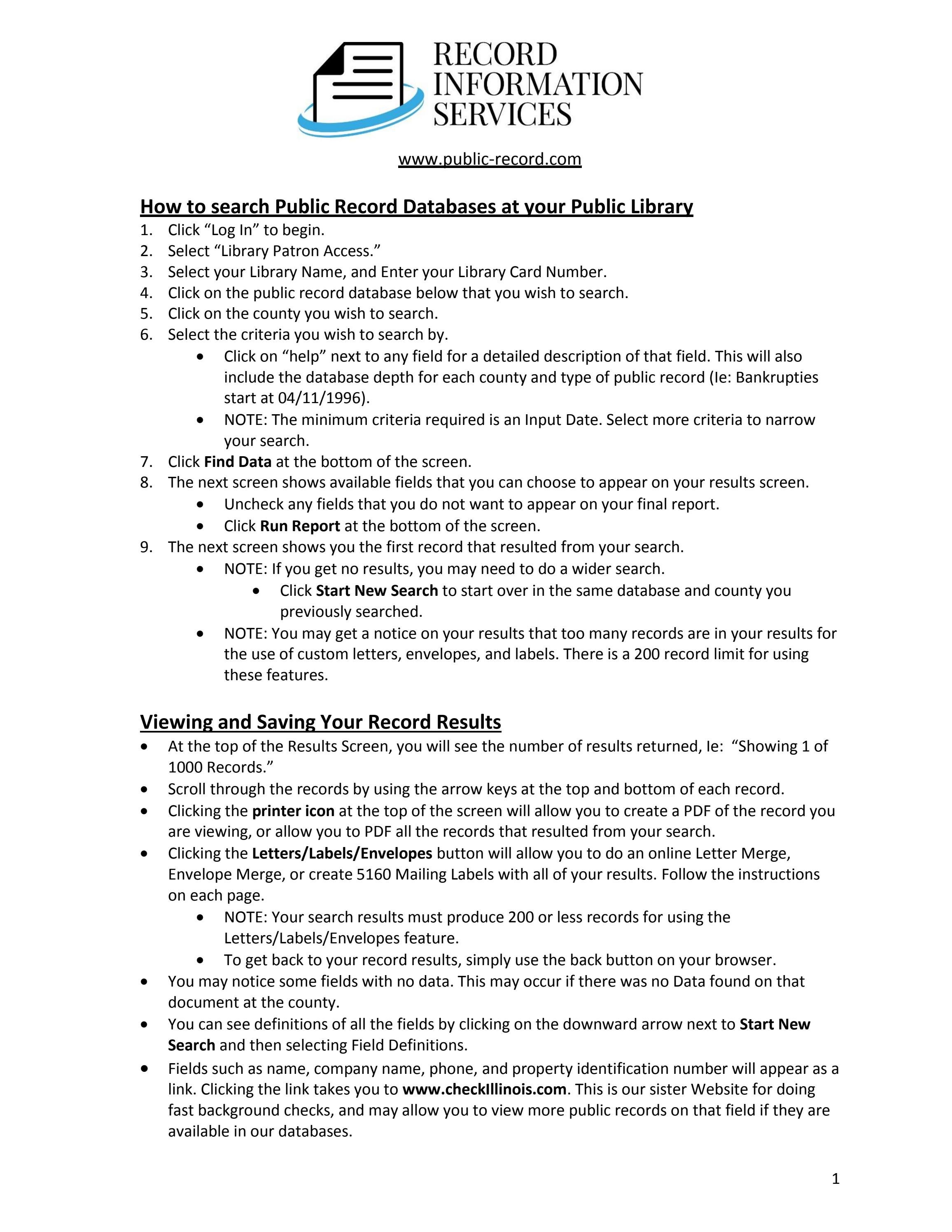 Record Information Services by Aurora Public Library District, IL - Issuu