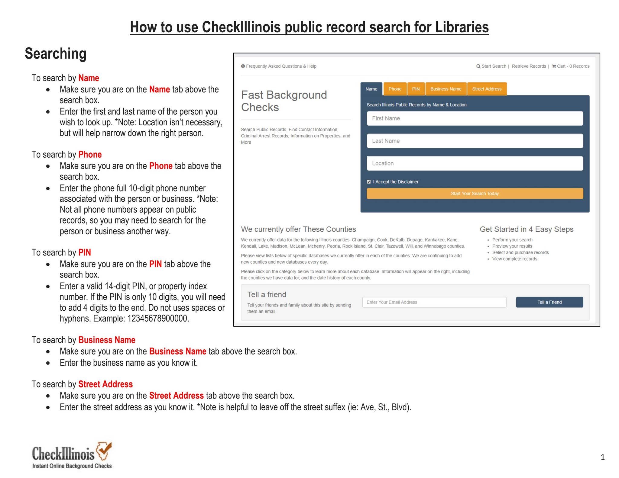 How to use CheckIllinois Public Record Search Guide by Aurora Public ...