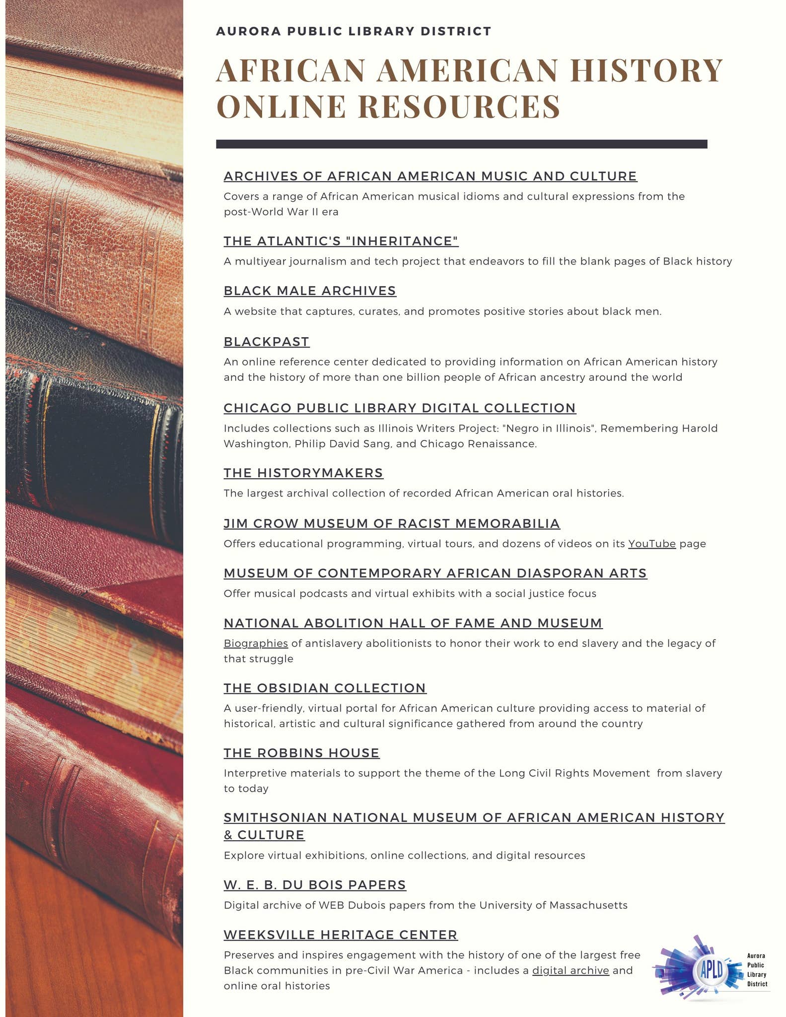 African American History Online Resources by Aurora Public Library ...