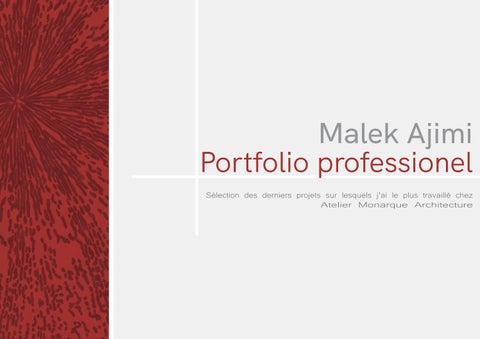 Malek Ajimi_Portfolio by malek ajimi - Issuu