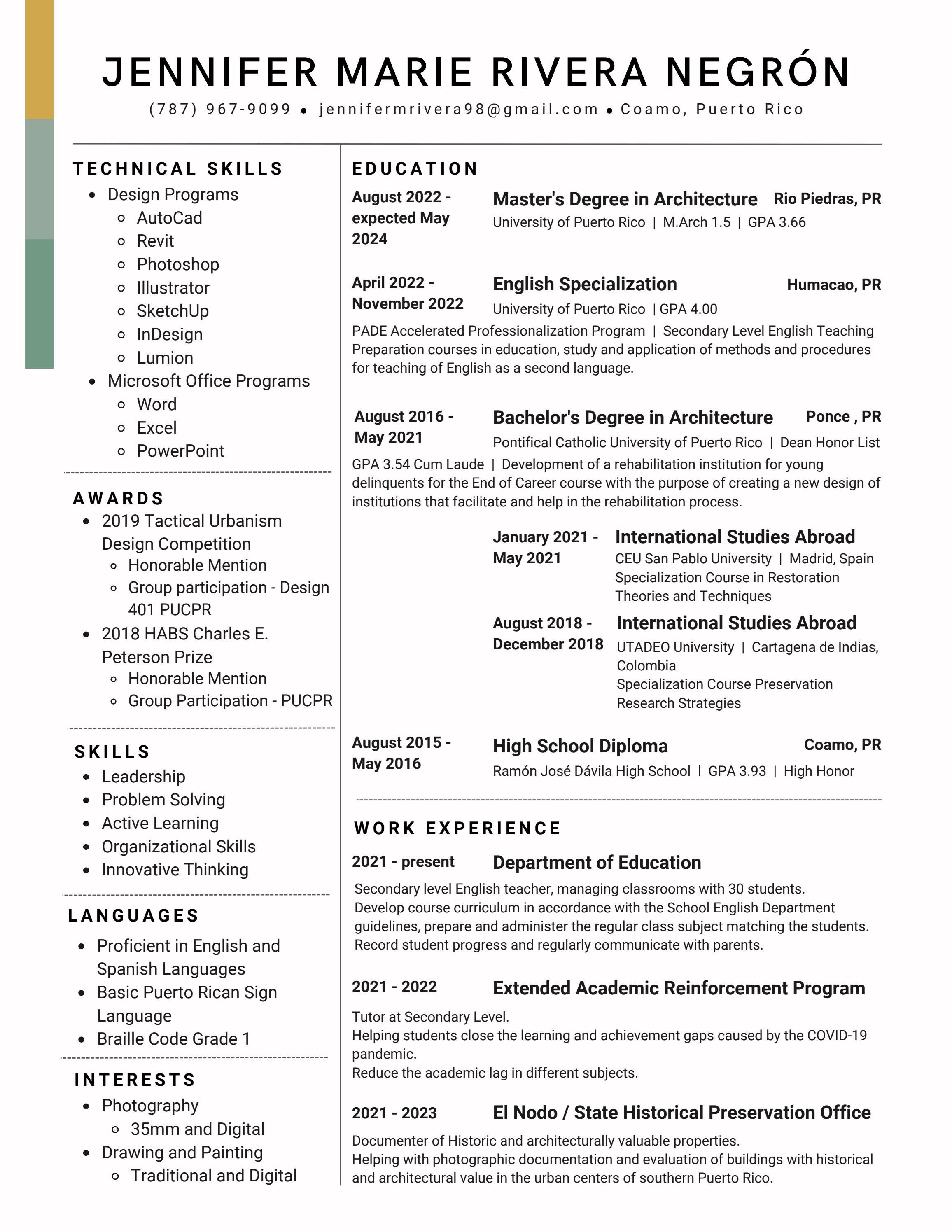 Jennifer Marie Rivera Negrón Resume by jennifermrivera - Issuu