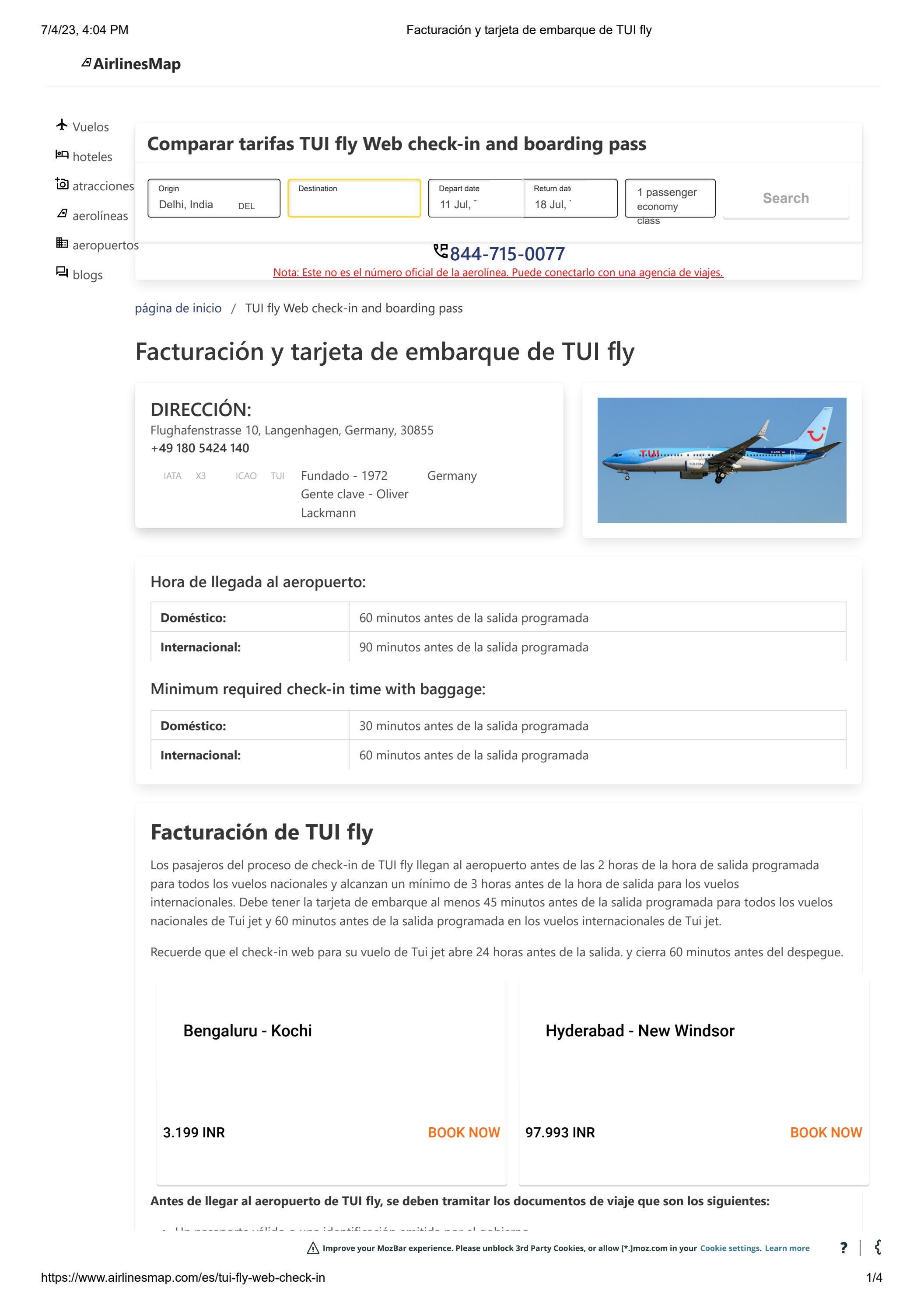 Facturación y tarjeta de embarque de TUI fly by Traveler.com - Issuu