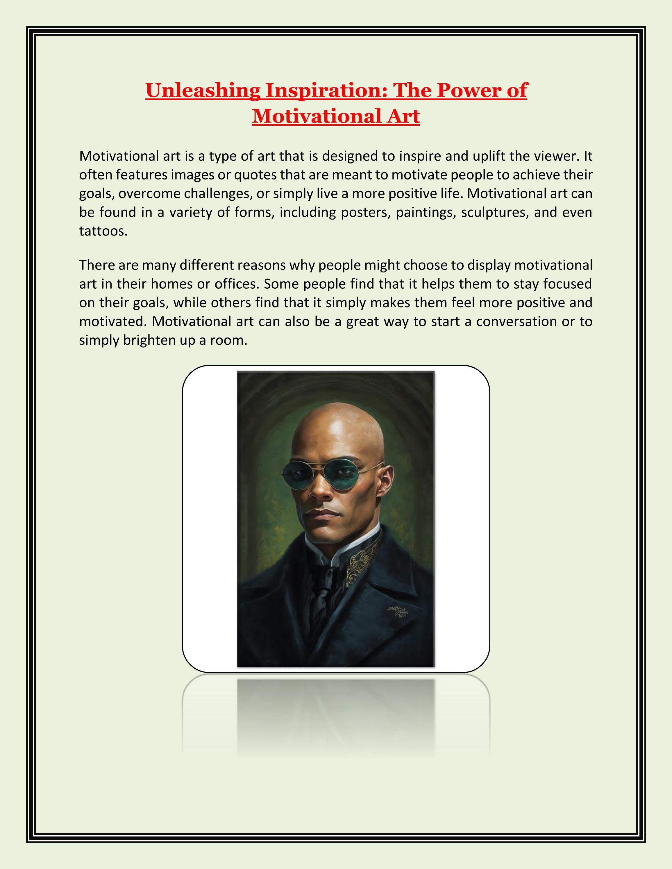 Unleashing Inspiration: The Power of Motivational Art by Andrew Tate ...
